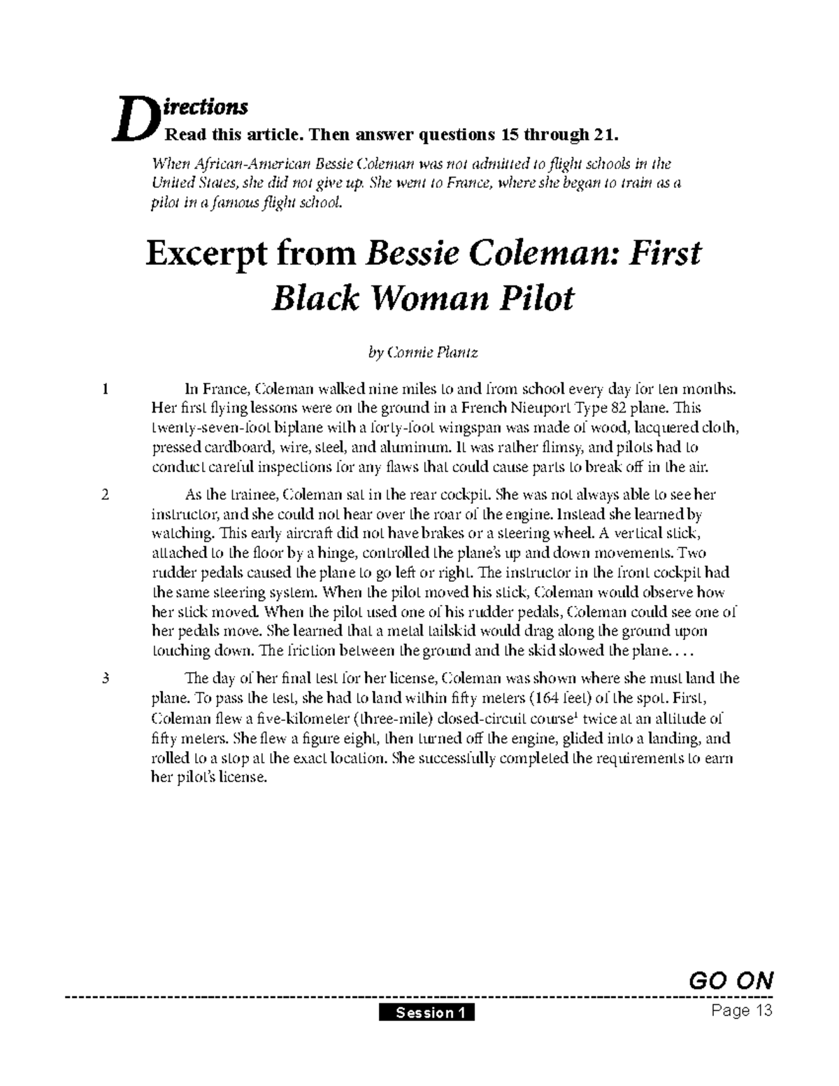 Bessie Coleman: Trailblazer as the First Black Woman Pilot - Studocu