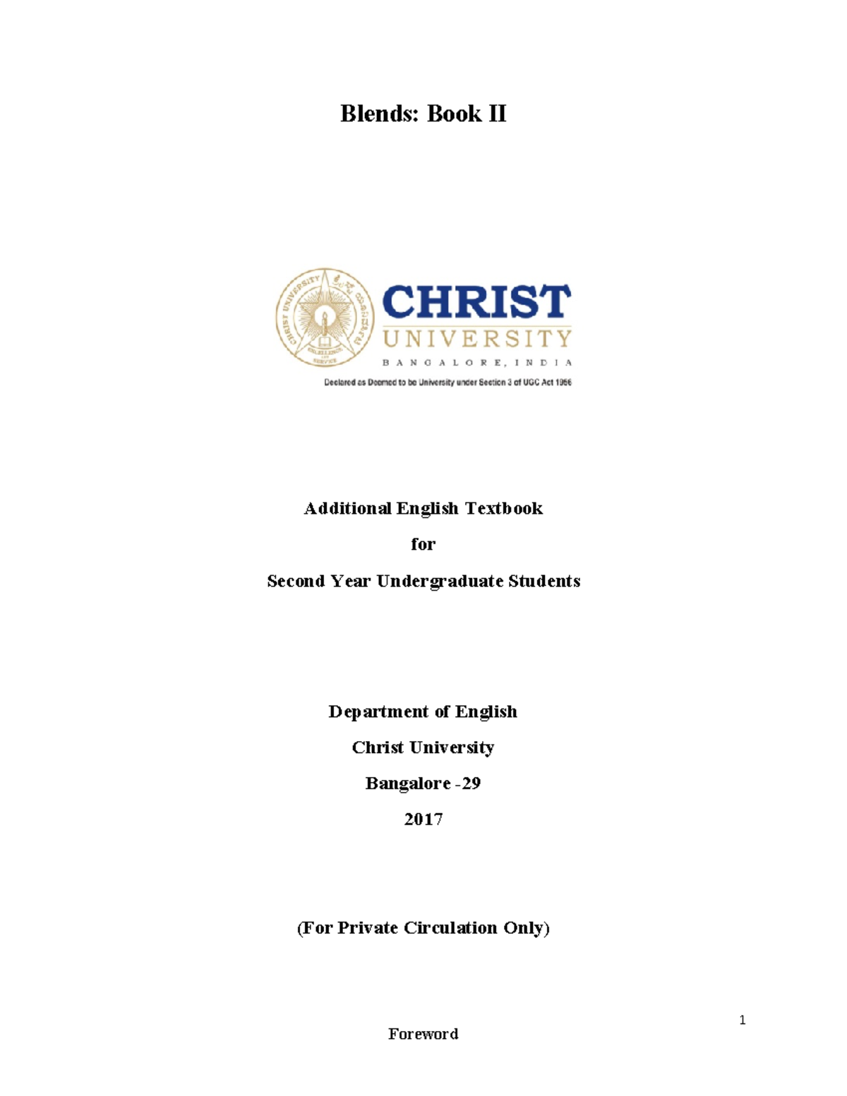 Additional English Textbook II: 2nd Year Course Syllabus (2017) - Studocu