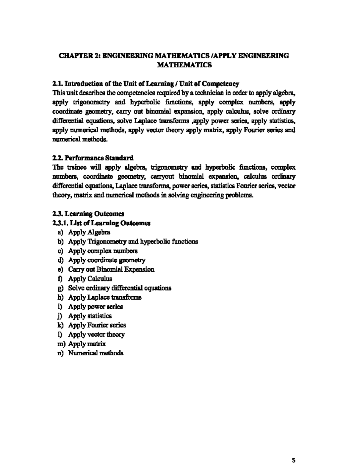 CHAPTER 2: ENGINEERING MATHEMATICS - Key Concepts and Applications ...