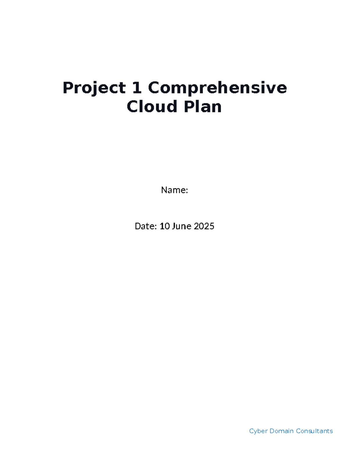 Project 1 - Comprehensive Cloud Strategy for Azure Transition - Studocu