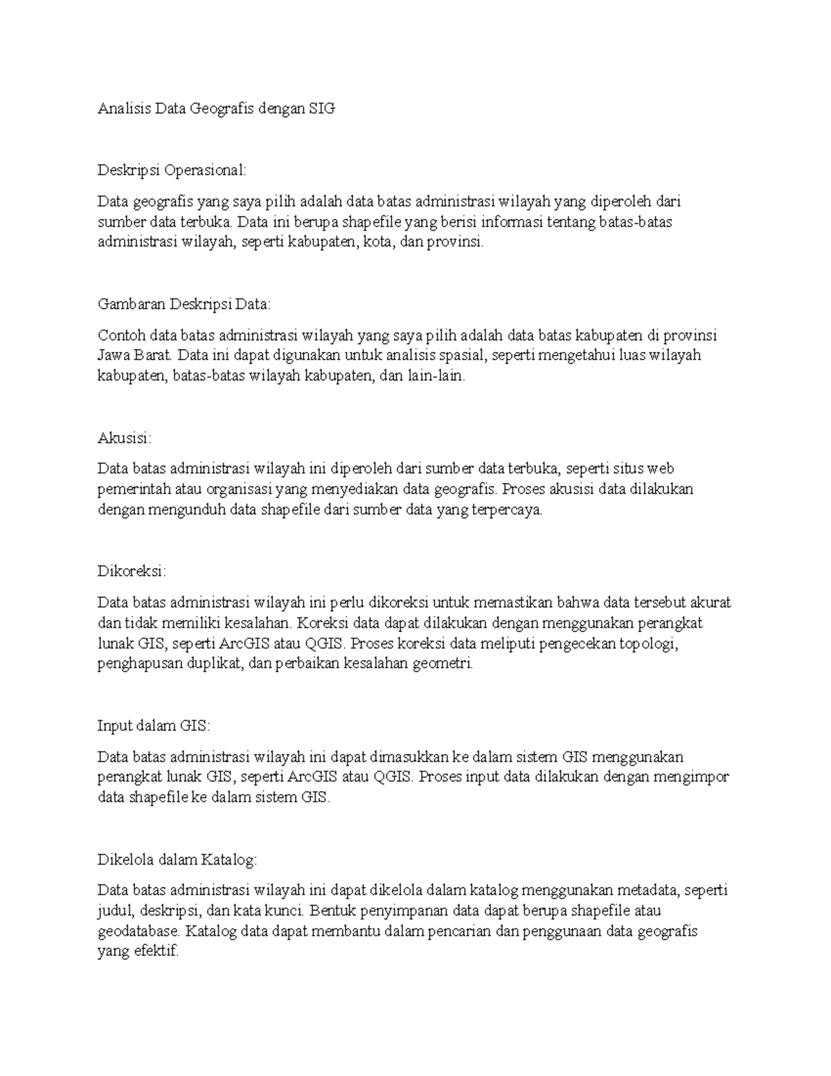 Analisis Data Batas Administrasi Wilayah dengan SIG (SISTEM INFORMASI ...