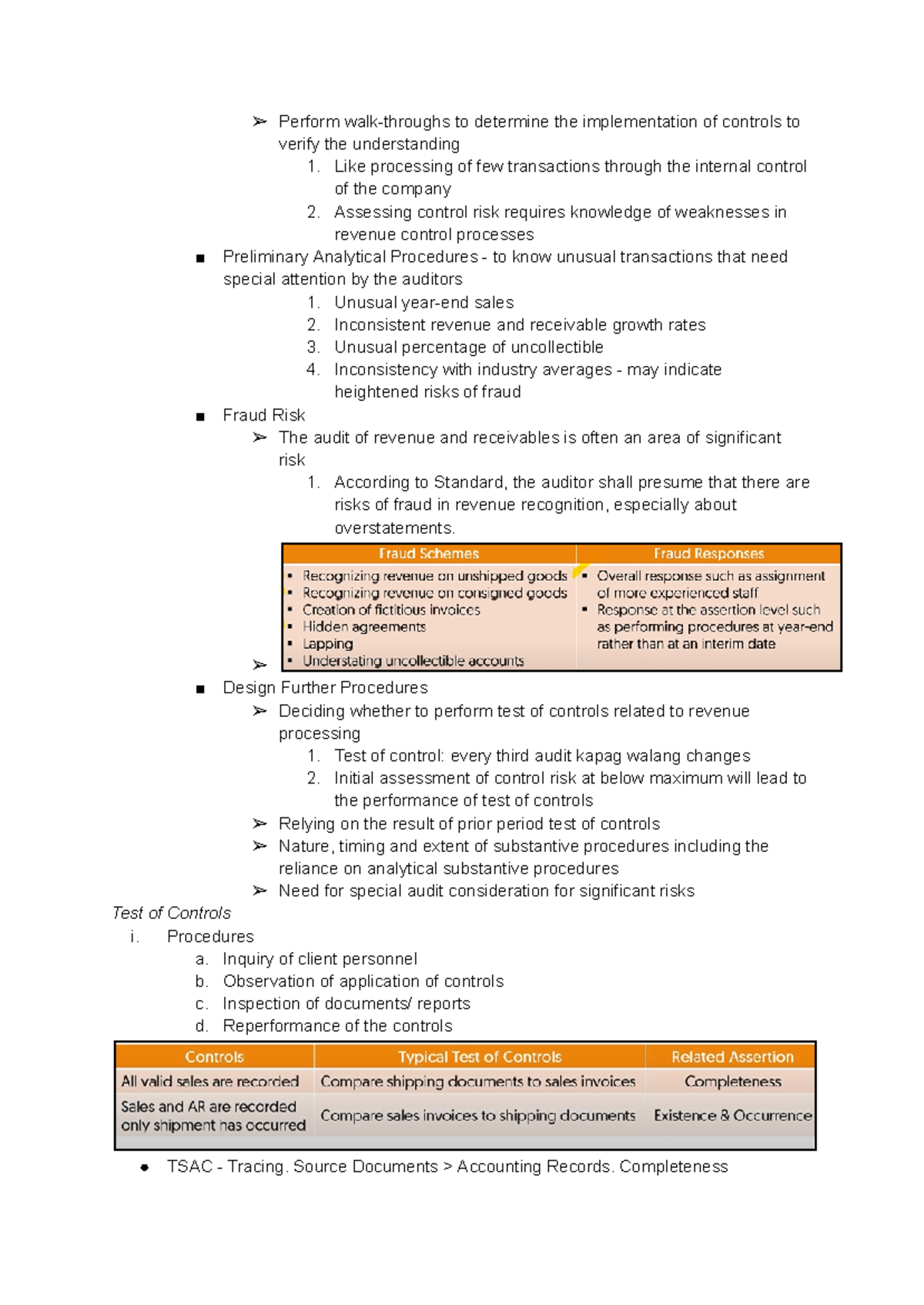 Auditing Theory - Key Concepts and Controls in Revenue Risk Analysis ...