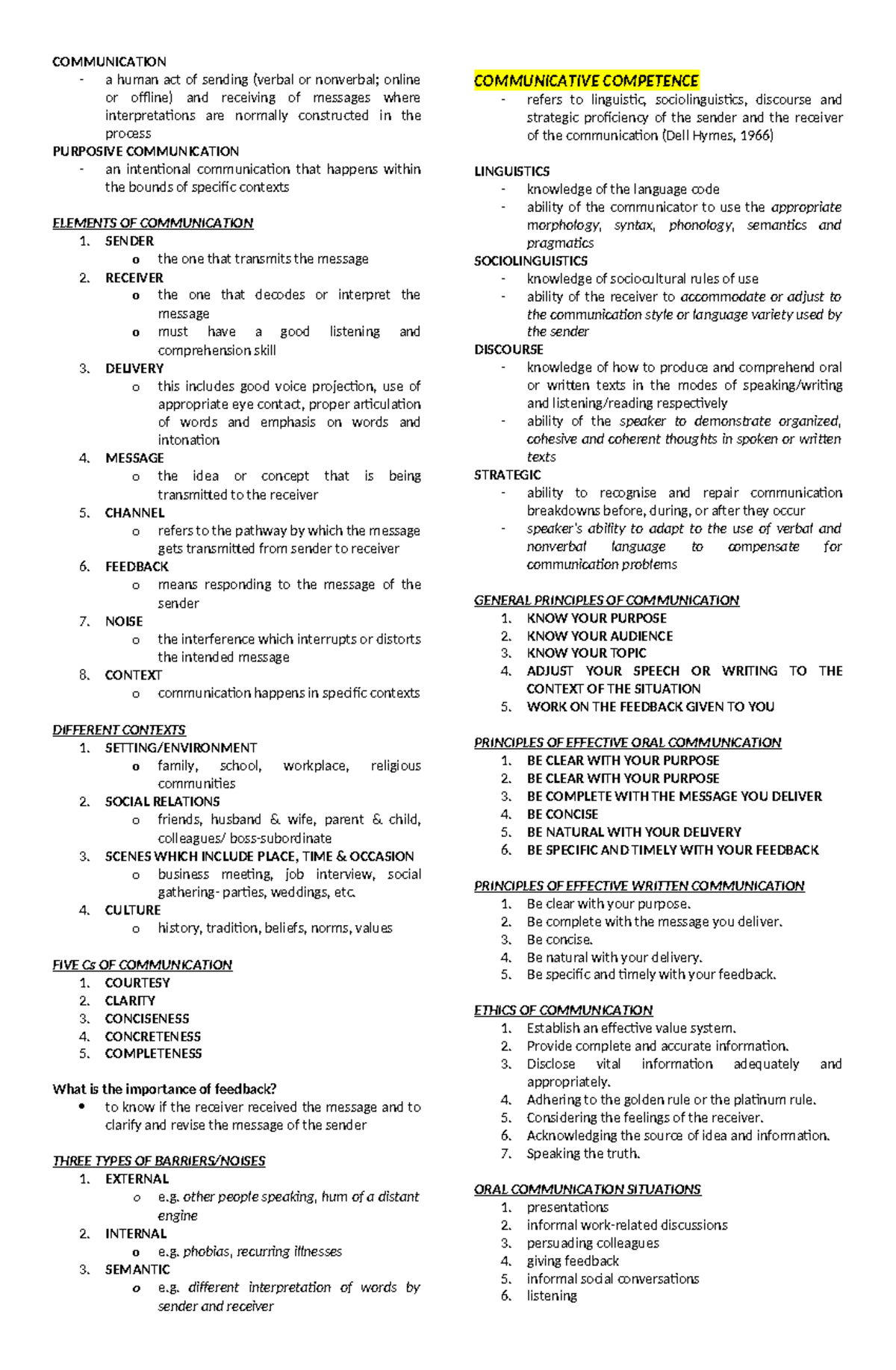 458581129 Purposive Communication Midterm Study Guide - Studocu