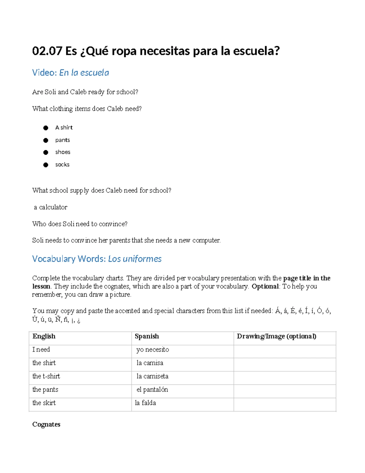 Rylee Stevens - Spanish Ser Practice 1 Workbook - Studocu