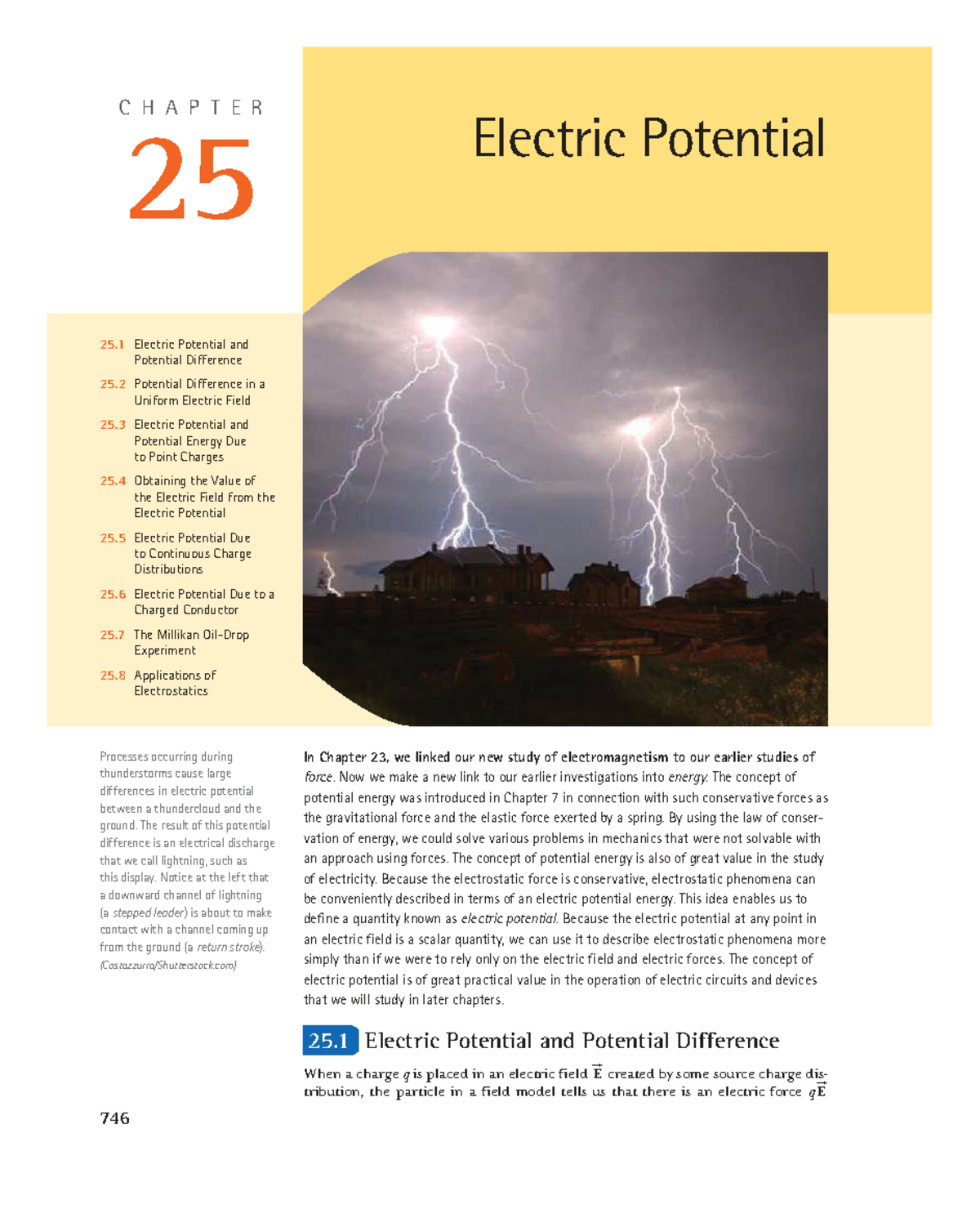 Chapter 25: Electric Potential and Its Applications in Electrostatics ...