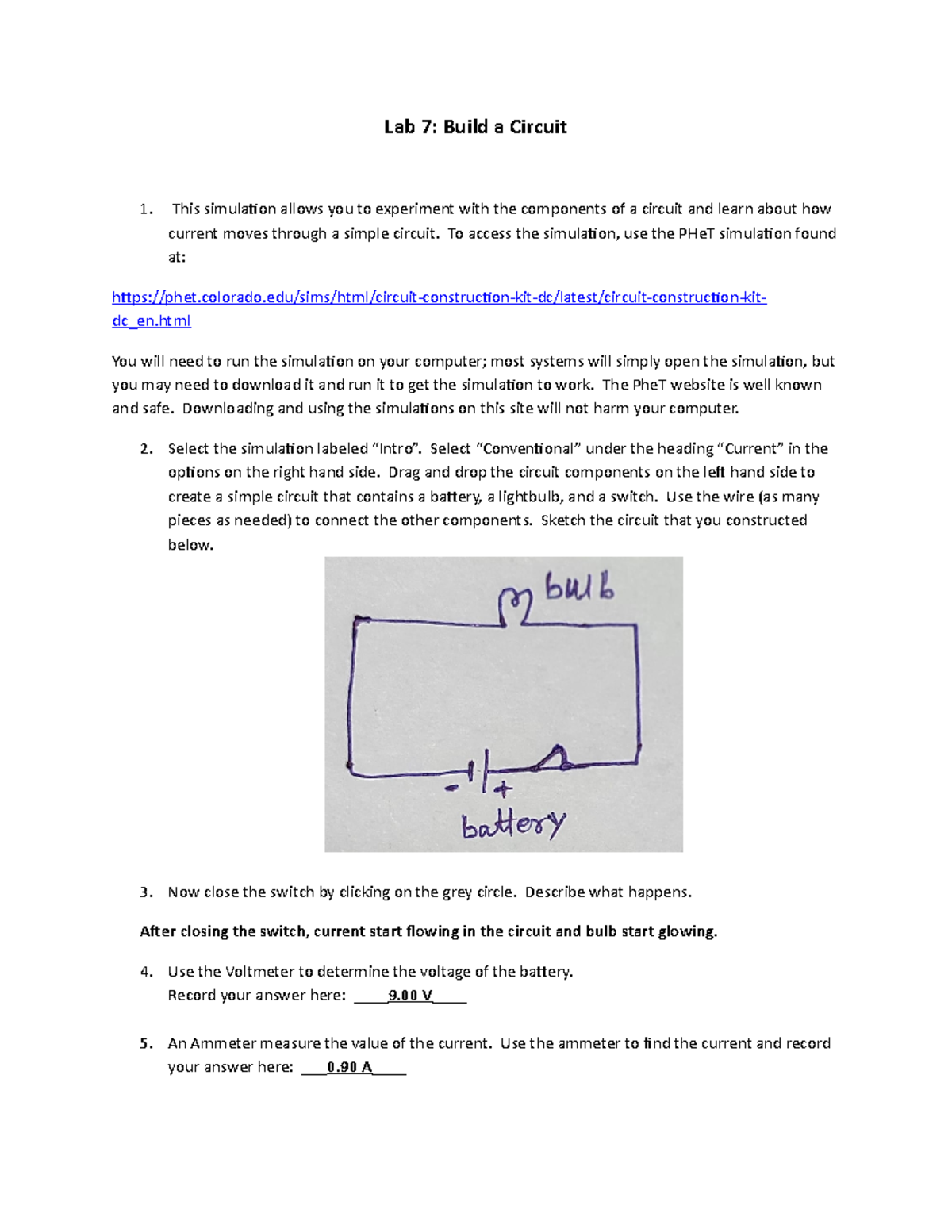 Lab 7 - Circuit Construction and Measurements Guide - Studocu