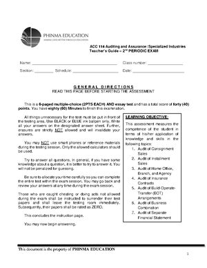 Internal Control Reviewer - CHAPTER 7 - INTERNAL CONTROL 1.) Which of ...