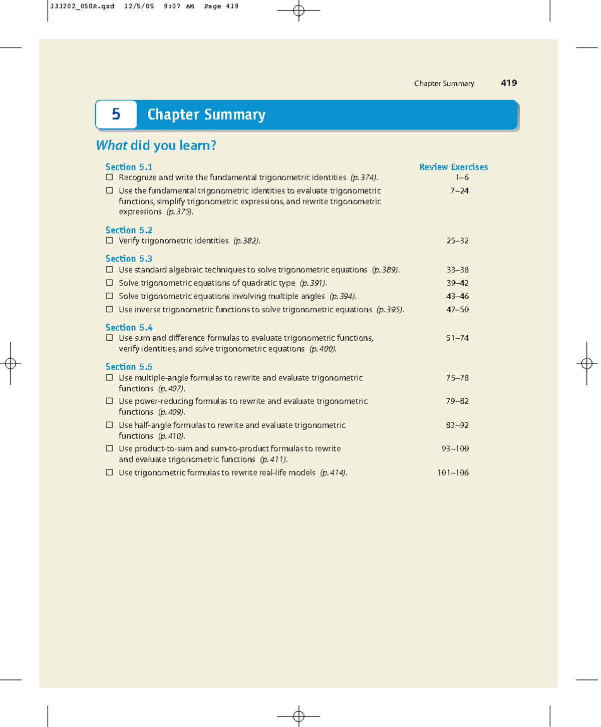 Analytic Trigo Summary - Chapter Summary 419 5 Chapter Summary Whatdid ...