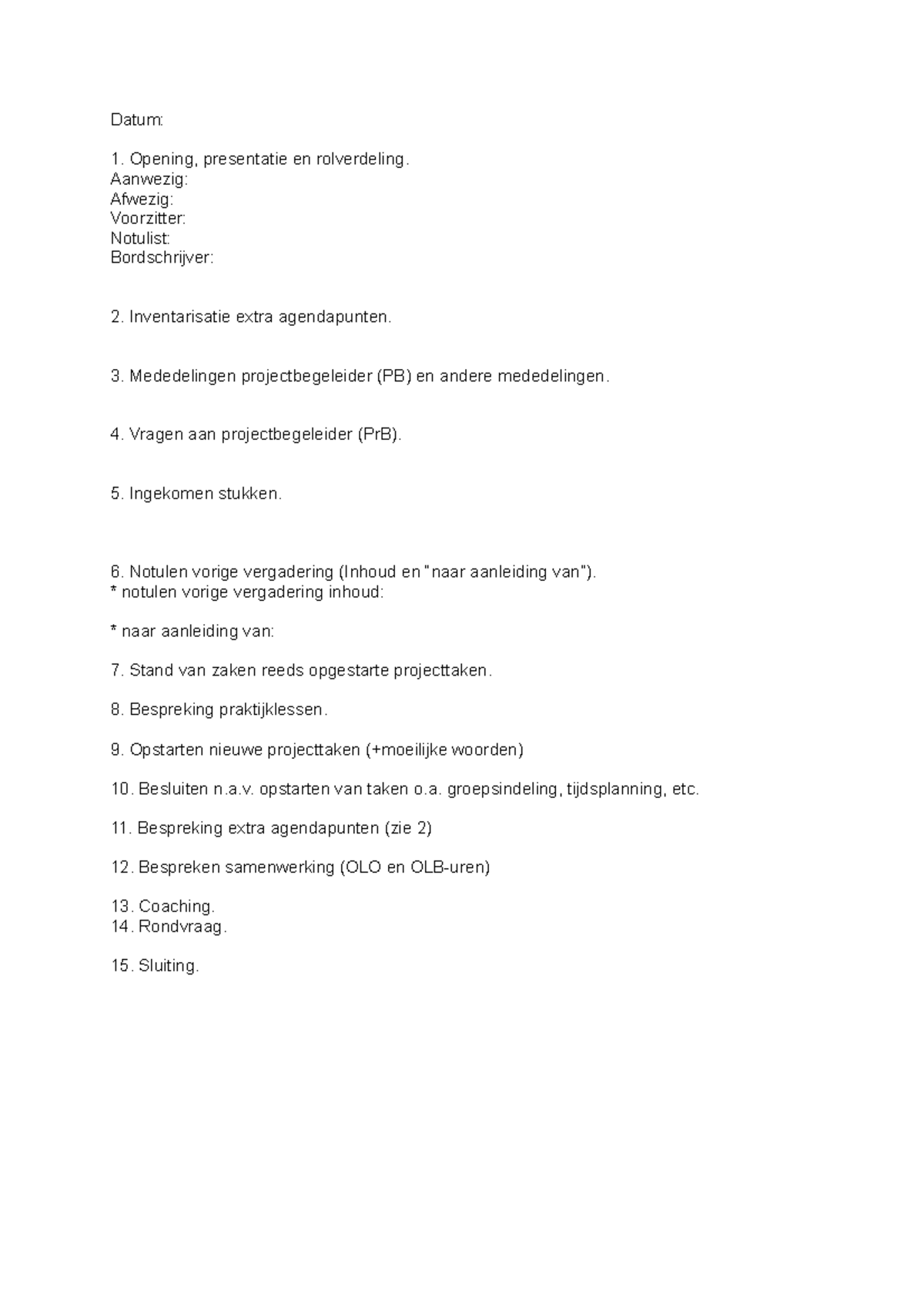 Notulen Vergadering en Projectvooruitgang Document - Studeersnel