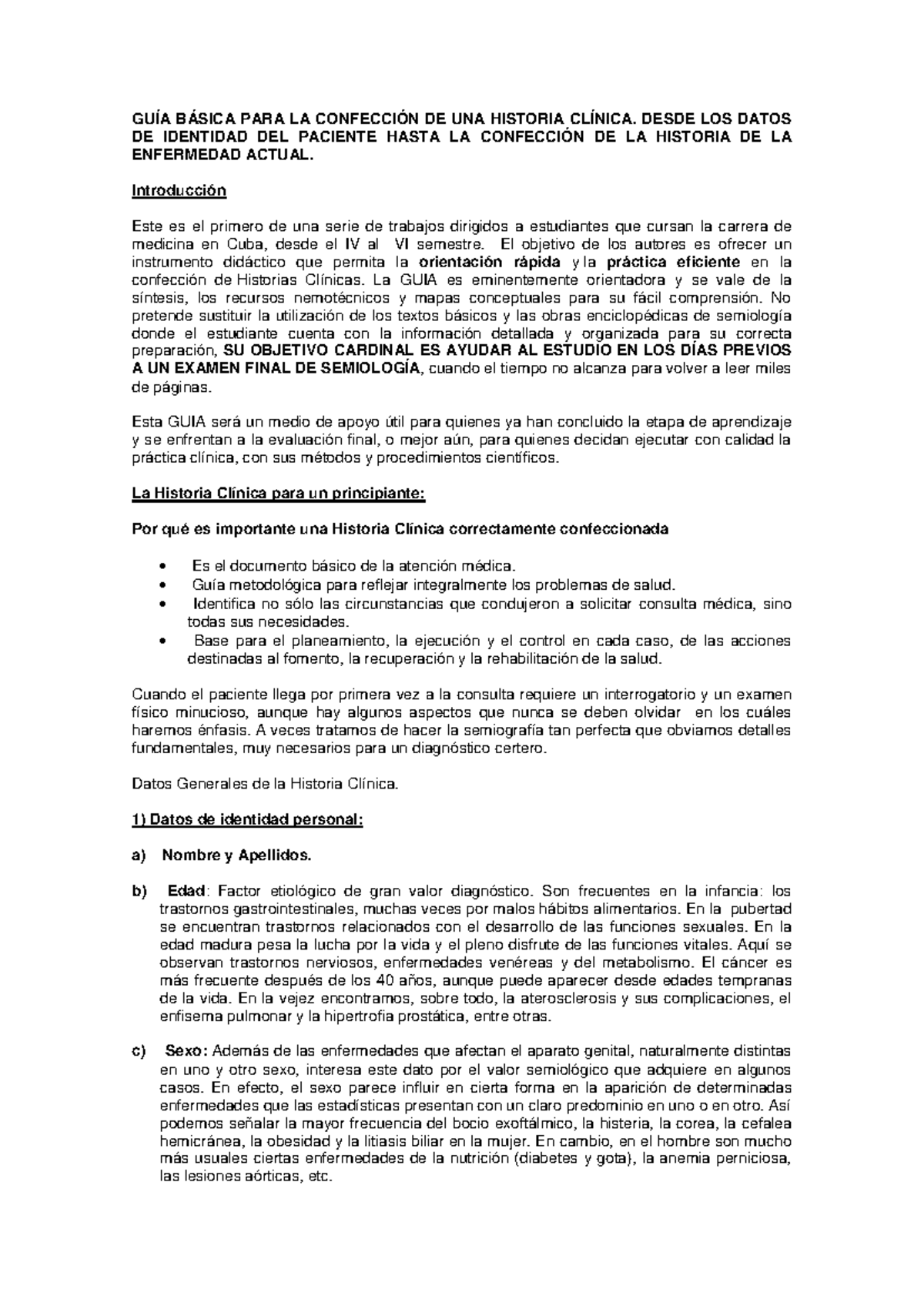 01 guia - medicina - GUÍA BÁSICA PARA LA CONFECCIÓN DE UNA HISTORIA ...