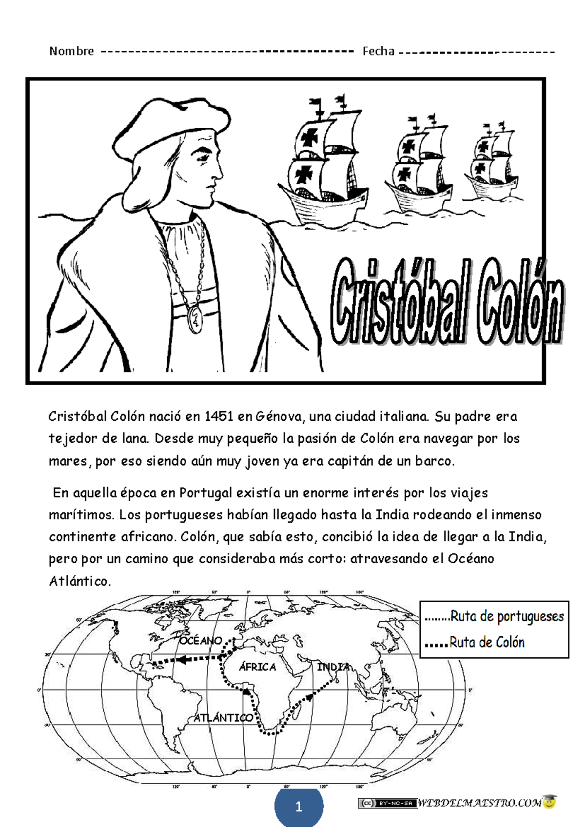 VIDA DE Cristóbal Colón: Biografía y Hechos Históricos - Studocu