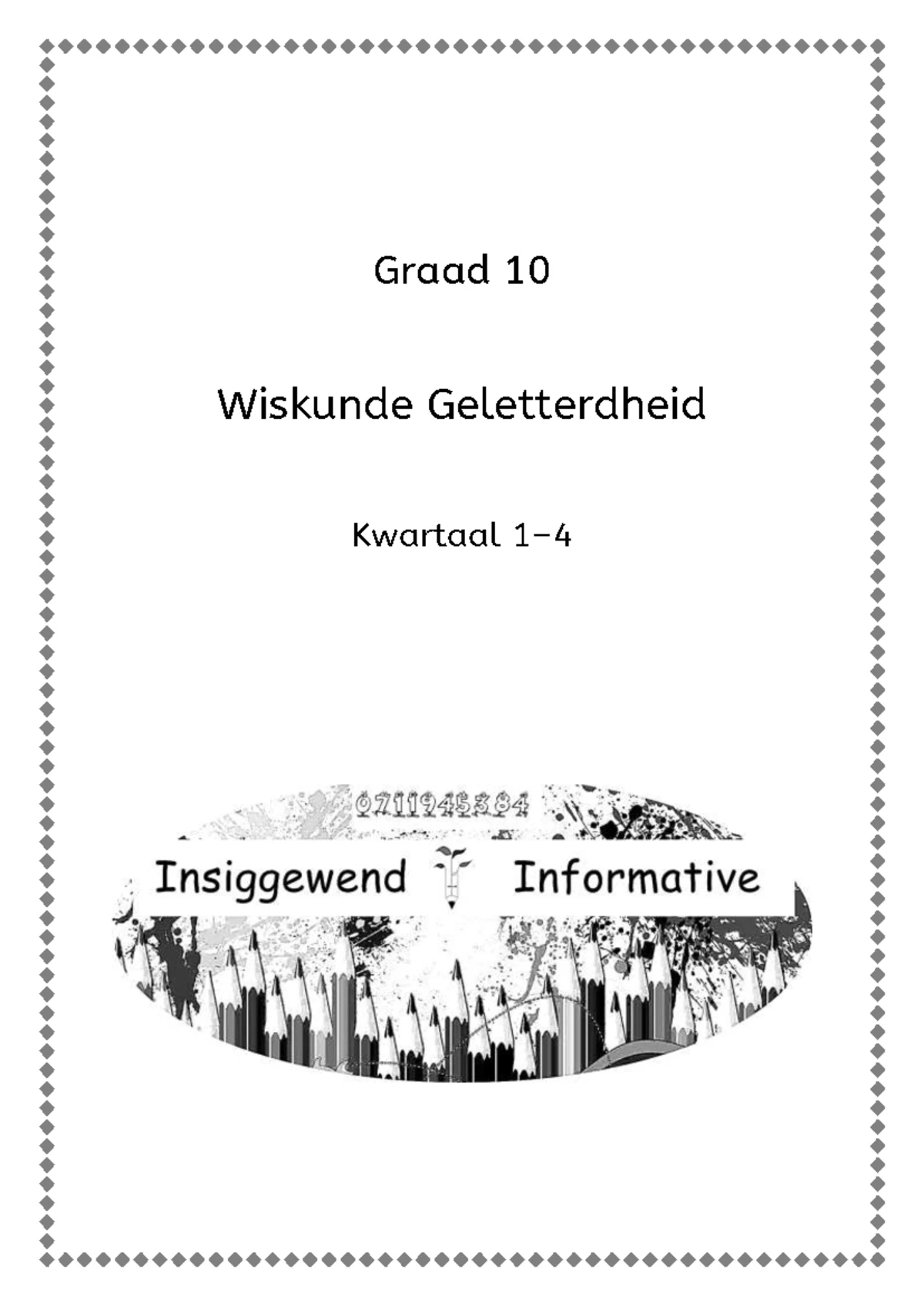 Datahantering WCED Notes - Direktoraat: Kurrikulum VOO VAK EN GRAAD ...