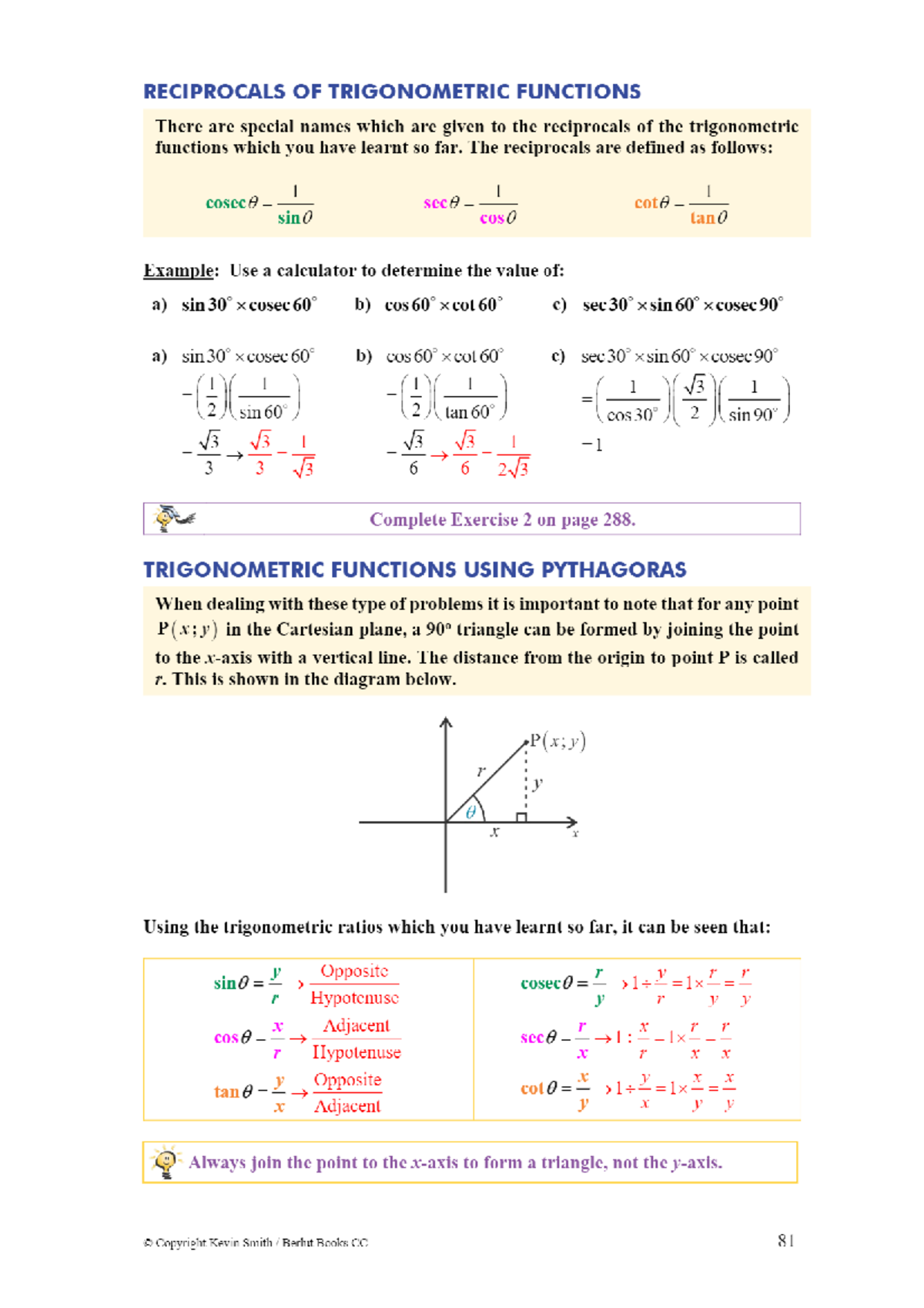 Maths Handbook Gr10: Trigonometry Study Notes & Formulas - Studocu