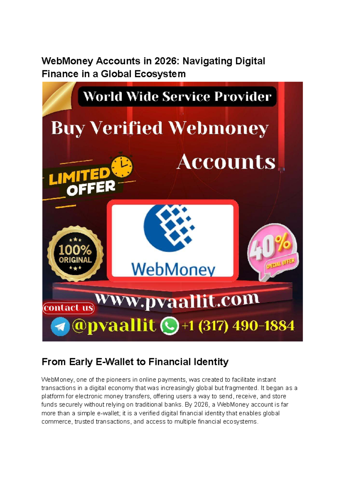 WebMoney Accounts in 2026: A Guide to Digital Financial Identity - Studocu