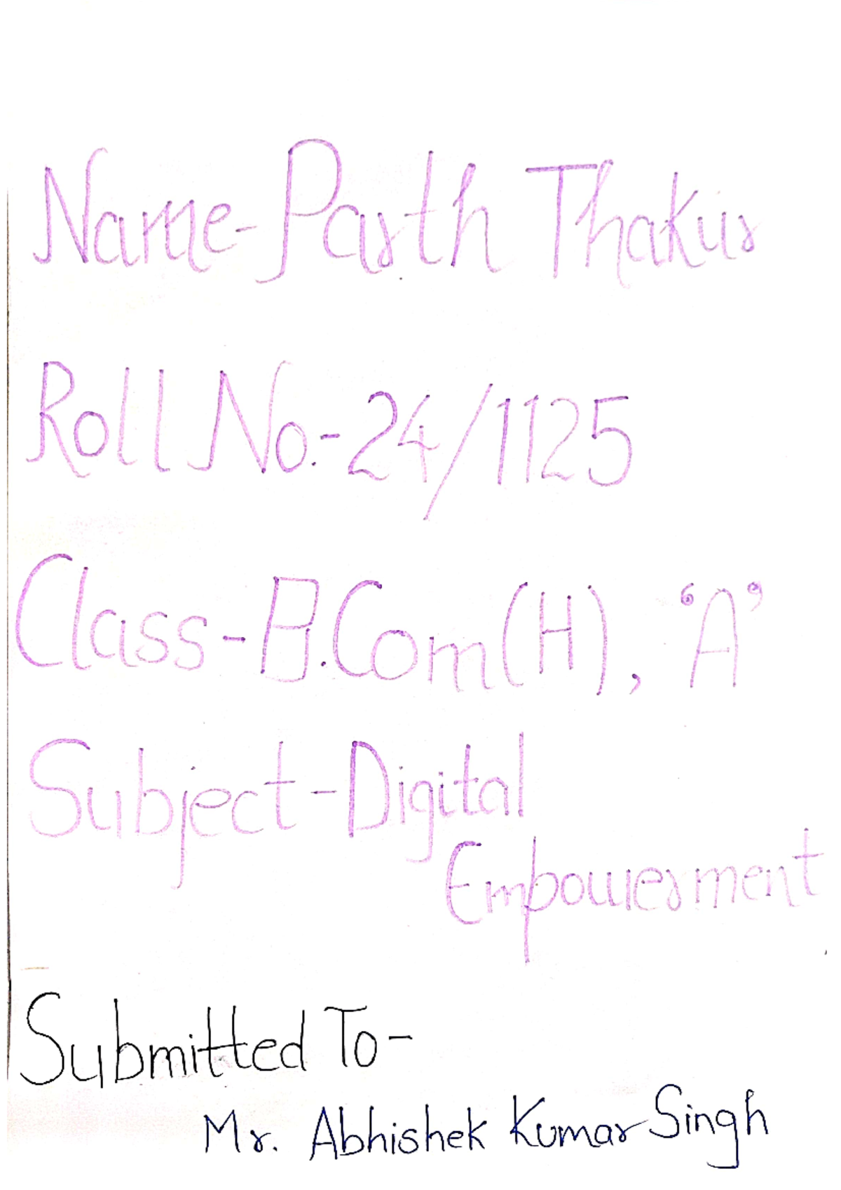 1125 Parth Thakur VAC- Digital Empowerment - Parth Thakus Roll Class A ...