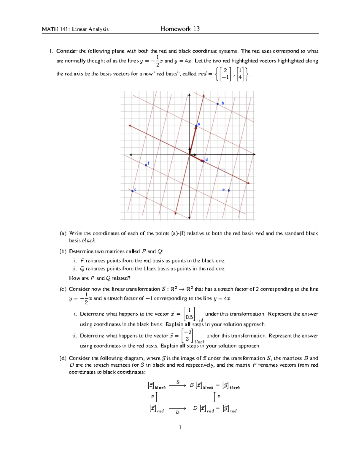 Math141-Homework 13 - Professor Lei Yue - MATH 141: Linear Analysis ...