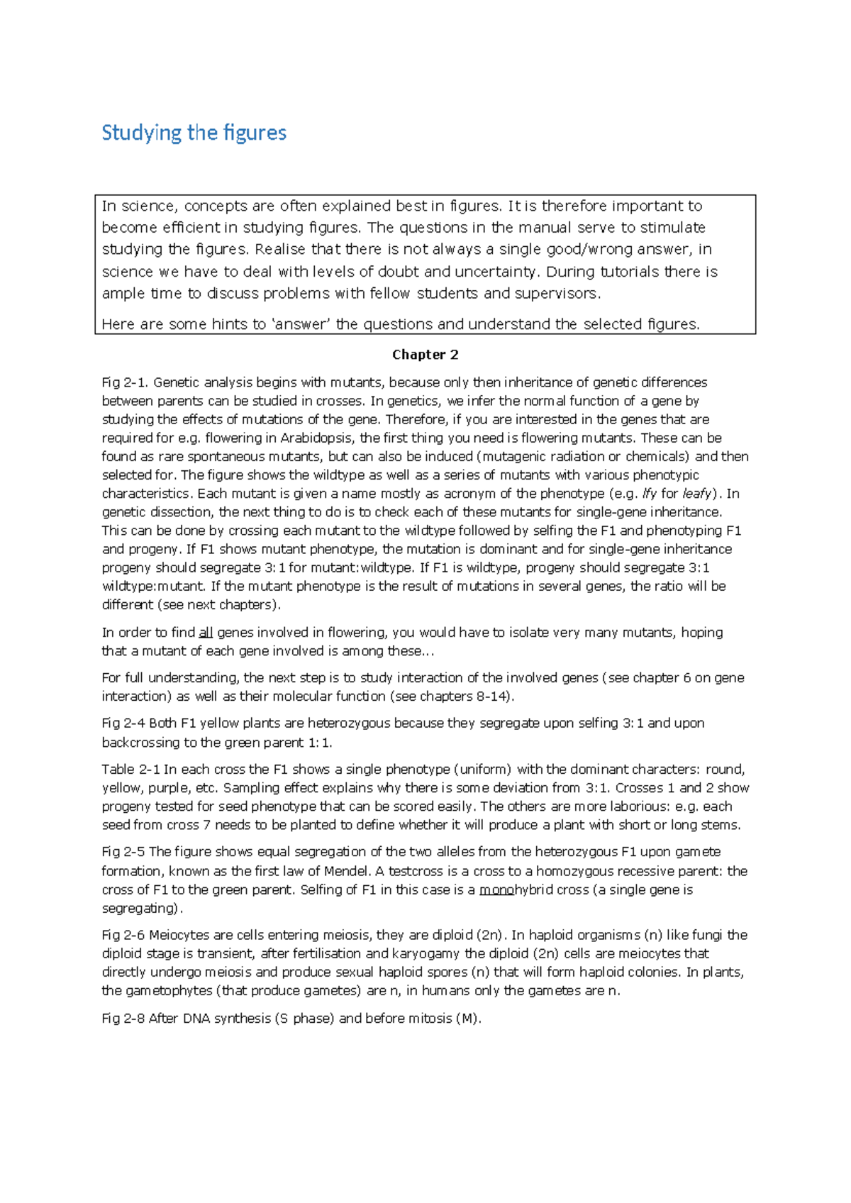 Genetic Analysis Figures IGA12: Insights and Understanding - Studeersnel