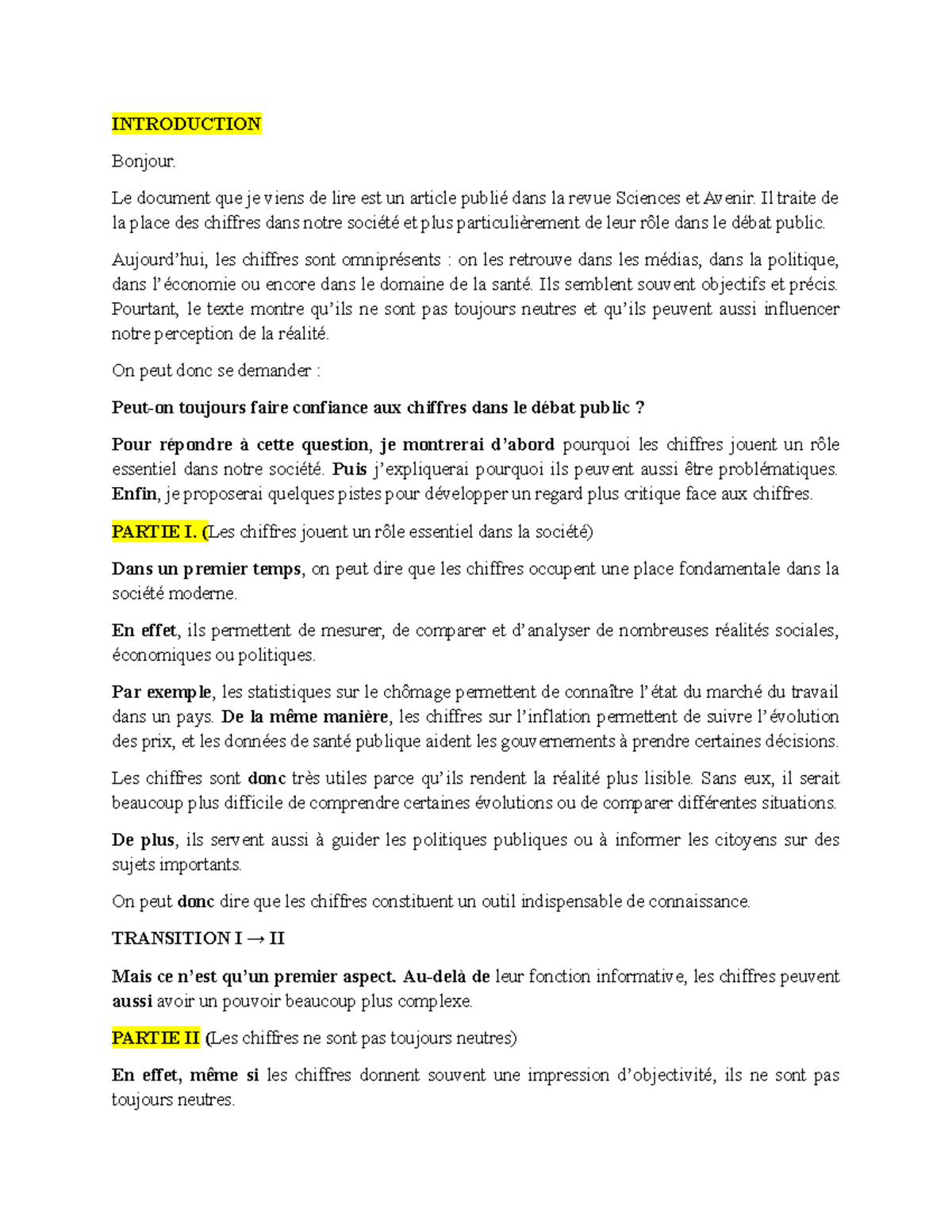 Analyse critique des chiffres dans le débat public - EO - Studocu