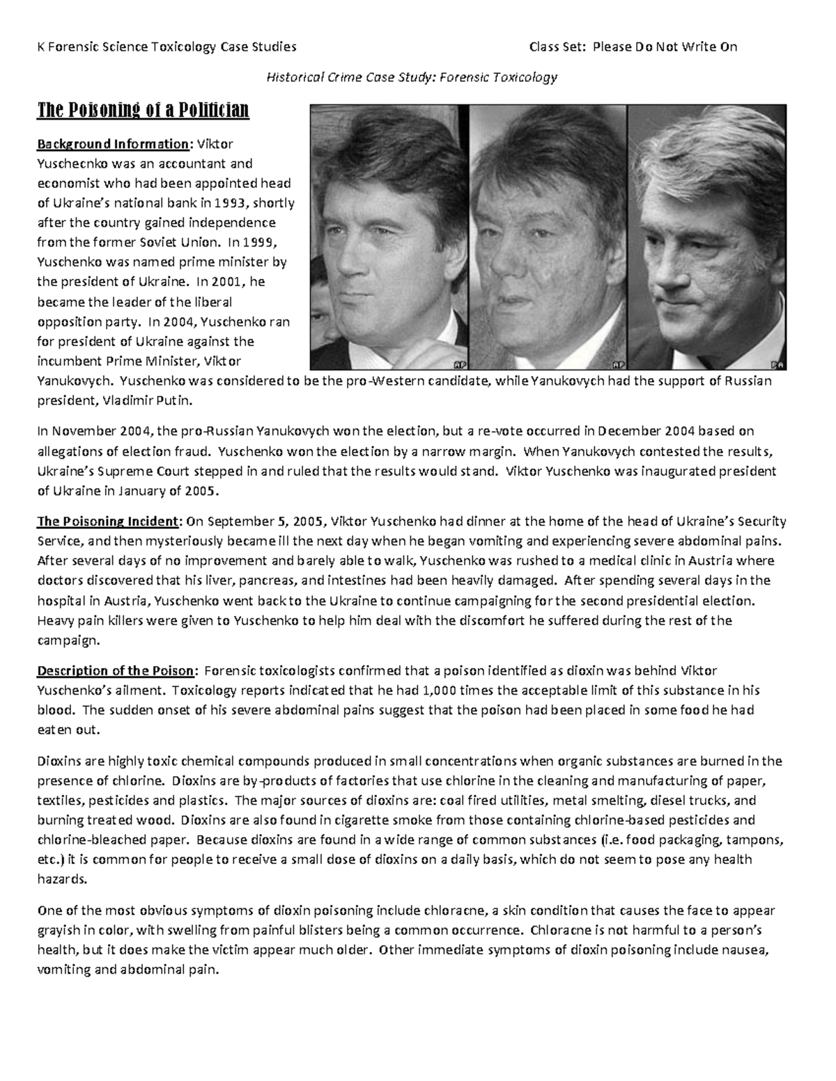 K+Forensic+Science+Toxicology+Case+Studies Redone Class+Set - K ...
