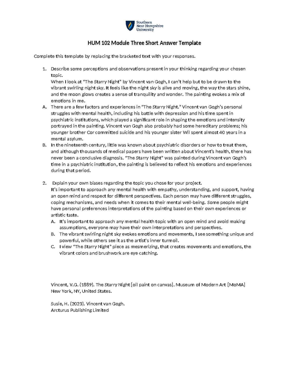 HUM 102 Module 3 Short Answer assgnm. - HUM 102 Module Three Short ...