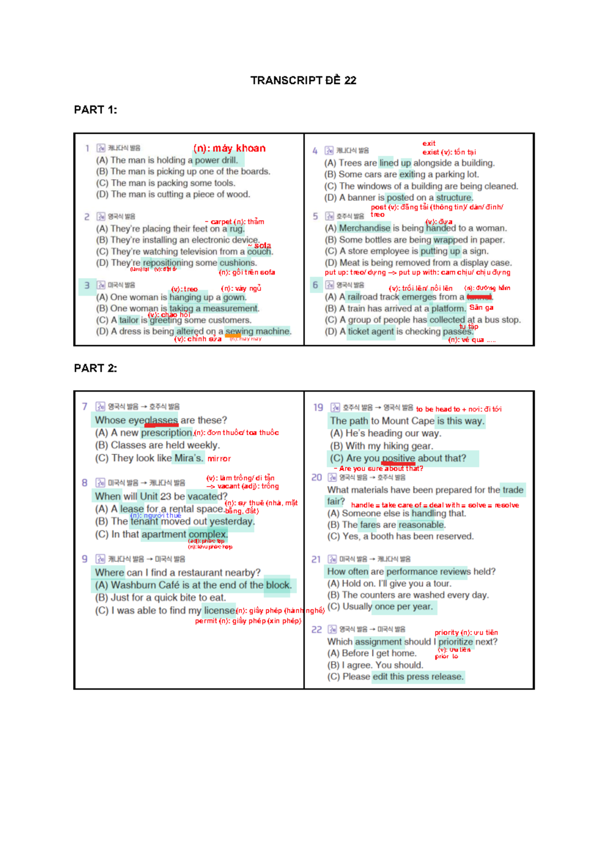 Script 22 - ABC: Vocabulary and Conversations for Language Learning ...