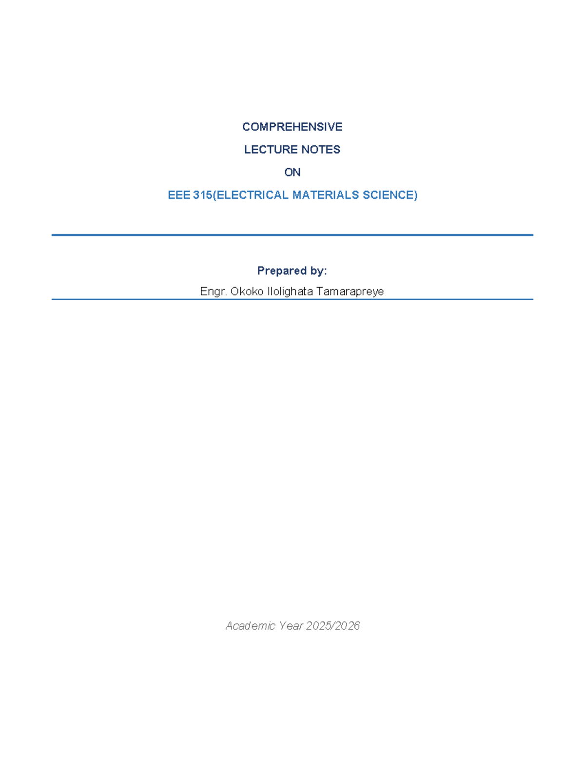 EEE 315 Comprehensive Lecture Notes on Atomic Models and Energy Bands ...