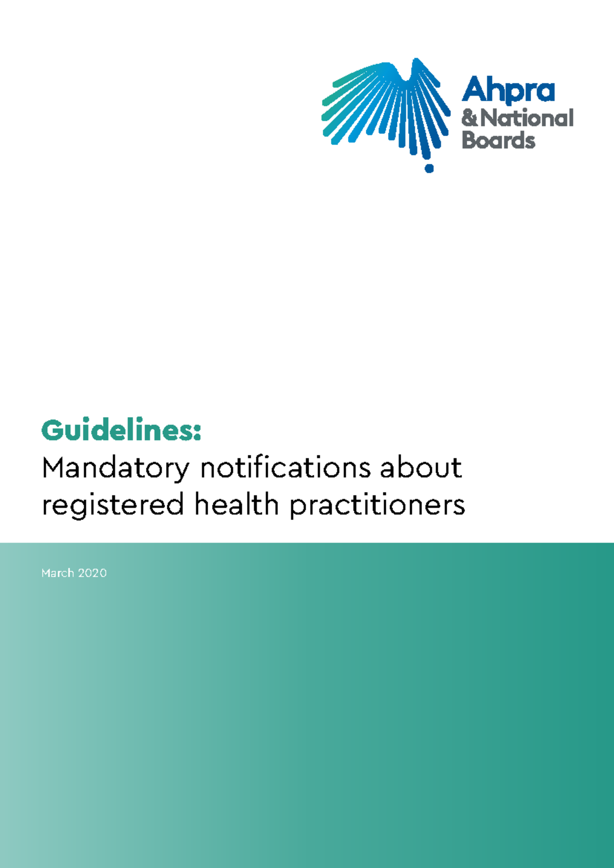 Ahpra Guidelines: Mandatory Notifications for Registered Health ...
