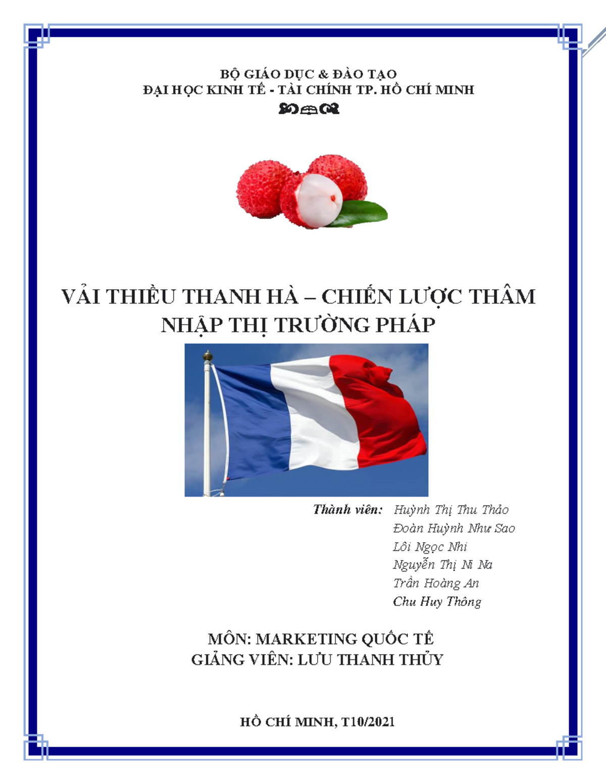 Huynh TTThao Doan HNSao Loi NNhi Tran HAn Chu HThong Nguyen TNNa ...