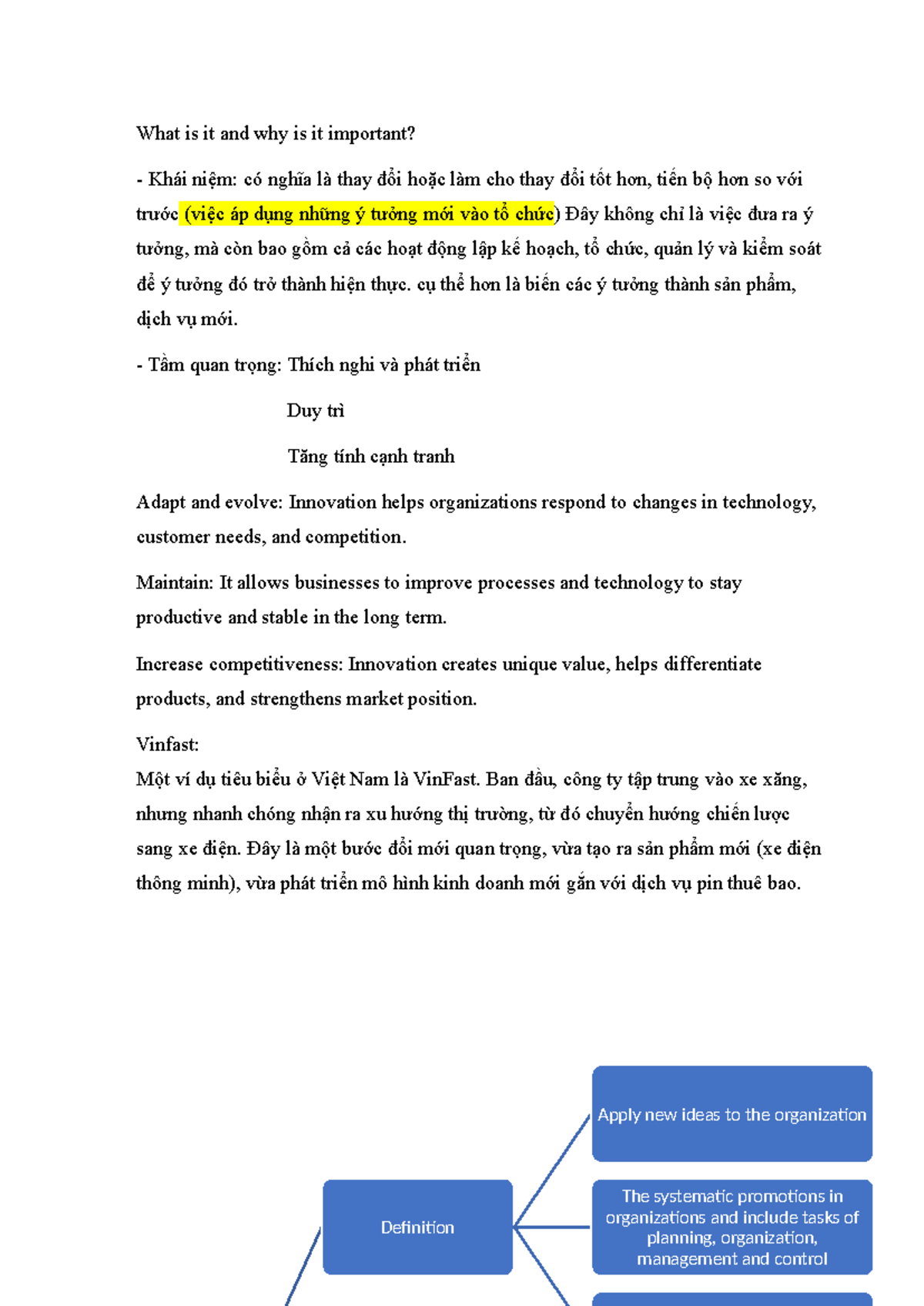 Chapter 1: Innovation Management - Definition and Importance - Studocu