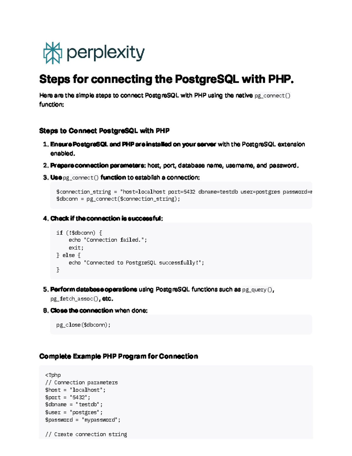 Connecting PostgreSQL with PHP: A Step-by-Step Guide - Studocu