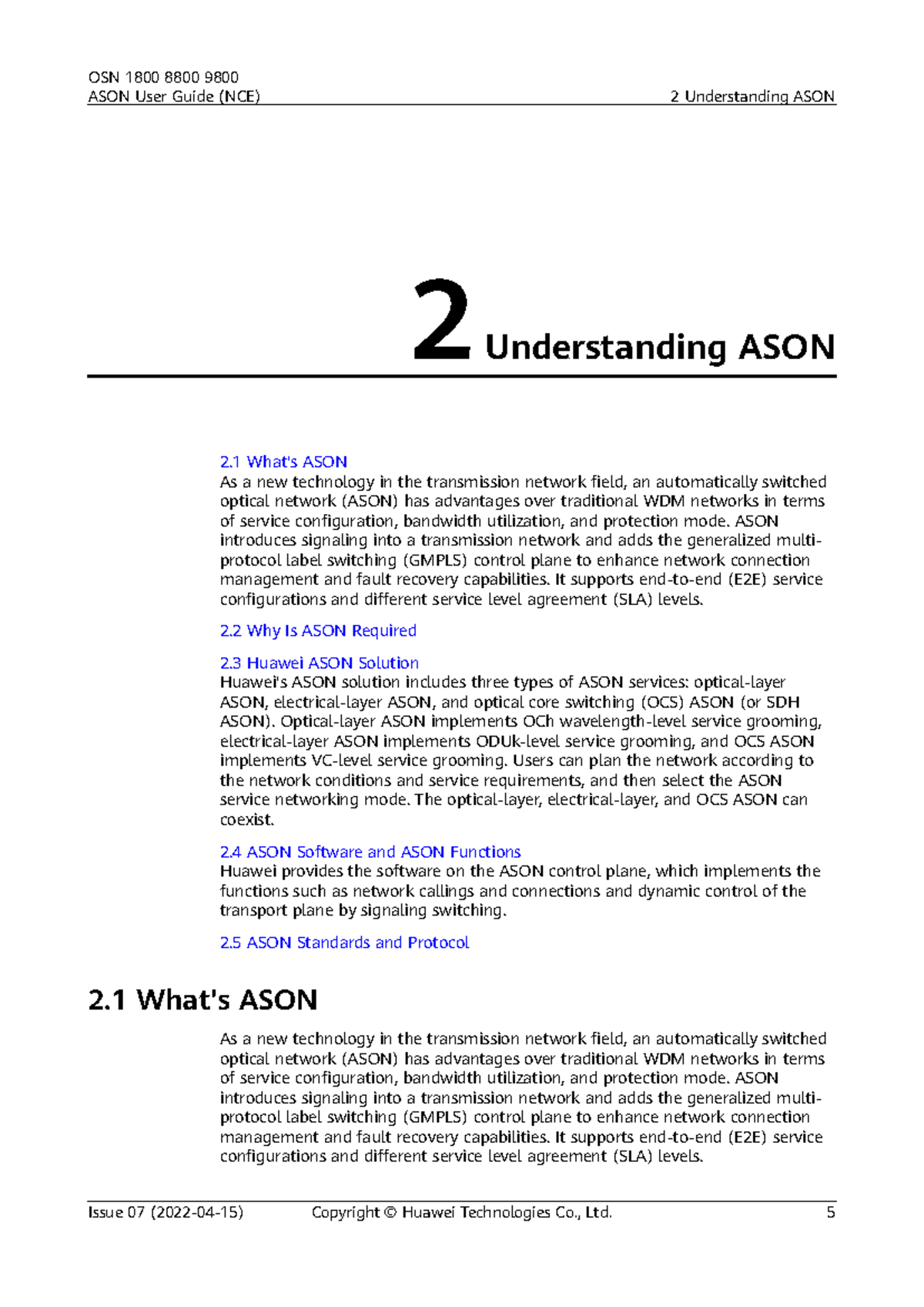 NCE 01-02 ASON Overview: Key Concepts and Solutions Explained - Studocu