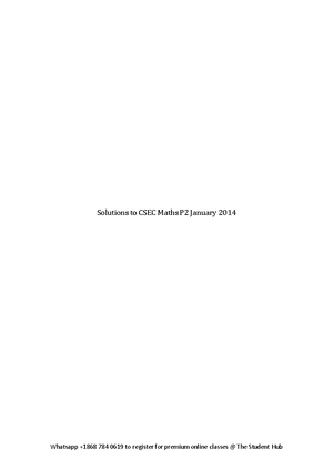 CSEC Math January 2025 P1 250131 213233 - LIST OF FORMULAE Volume of a ...