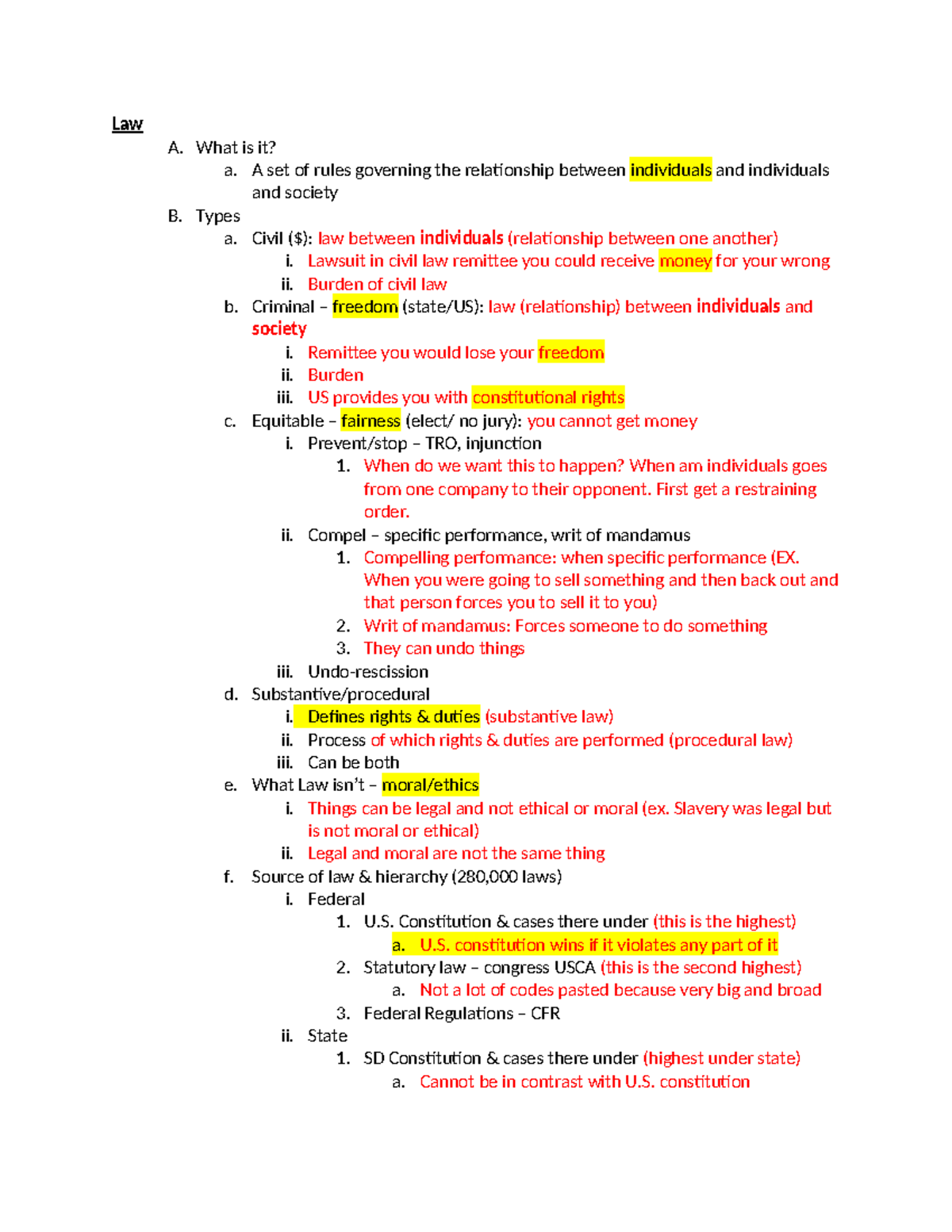 Legal Principles and Constitutional Overview - LAW 101 - Studocu
