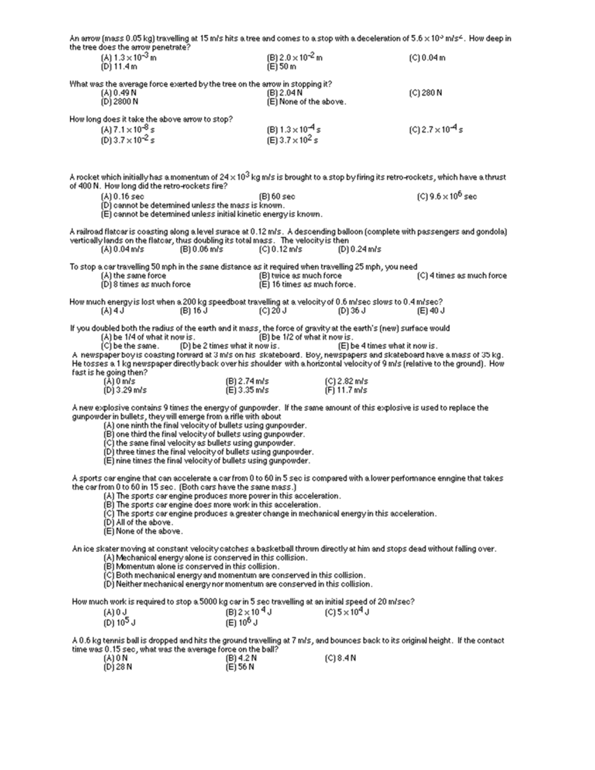 Physics 101: Final Exam Sample Questions and Solutions - Studocu