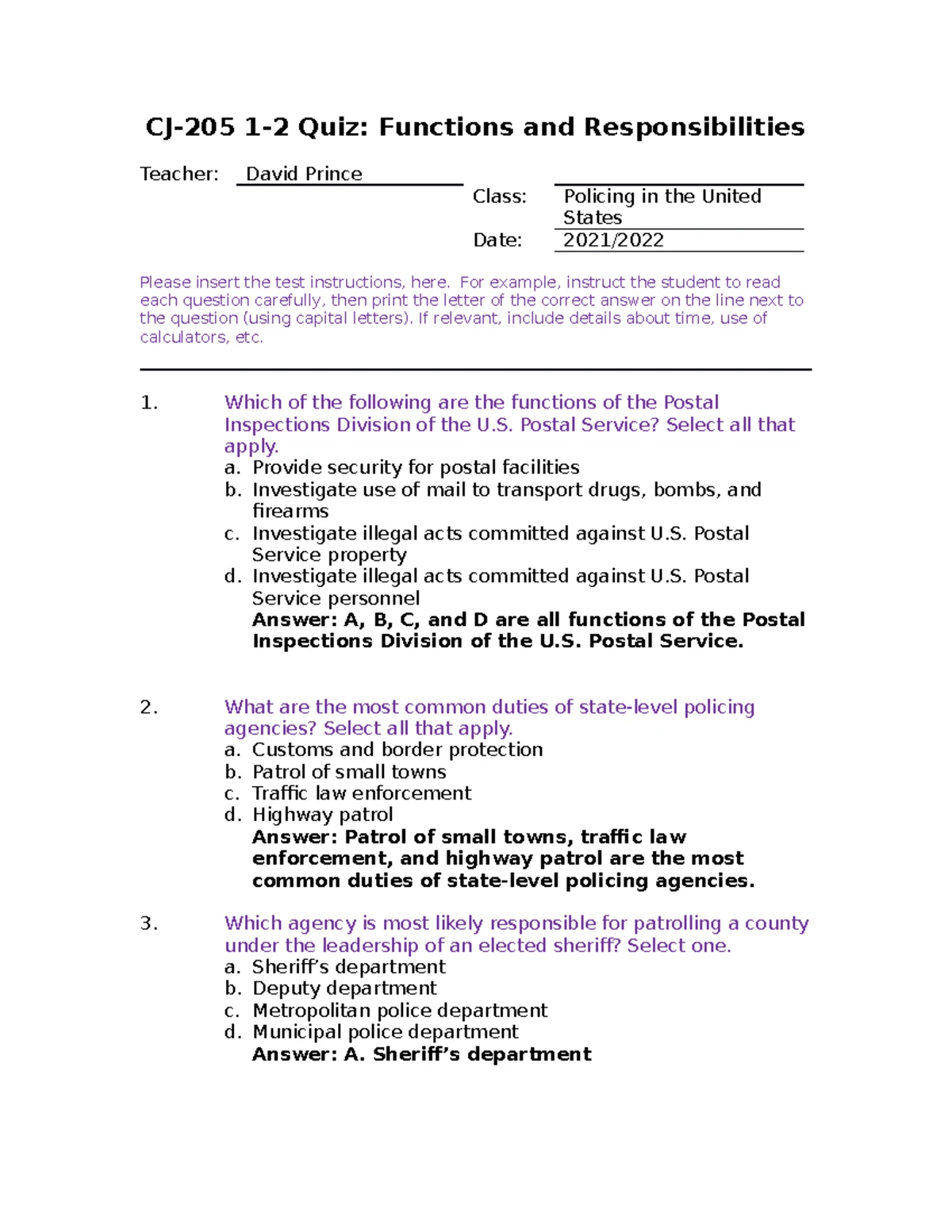 CJ-205-T5236 2-2 Module Two Assignment - Name :Rachel Joseph Student id ...