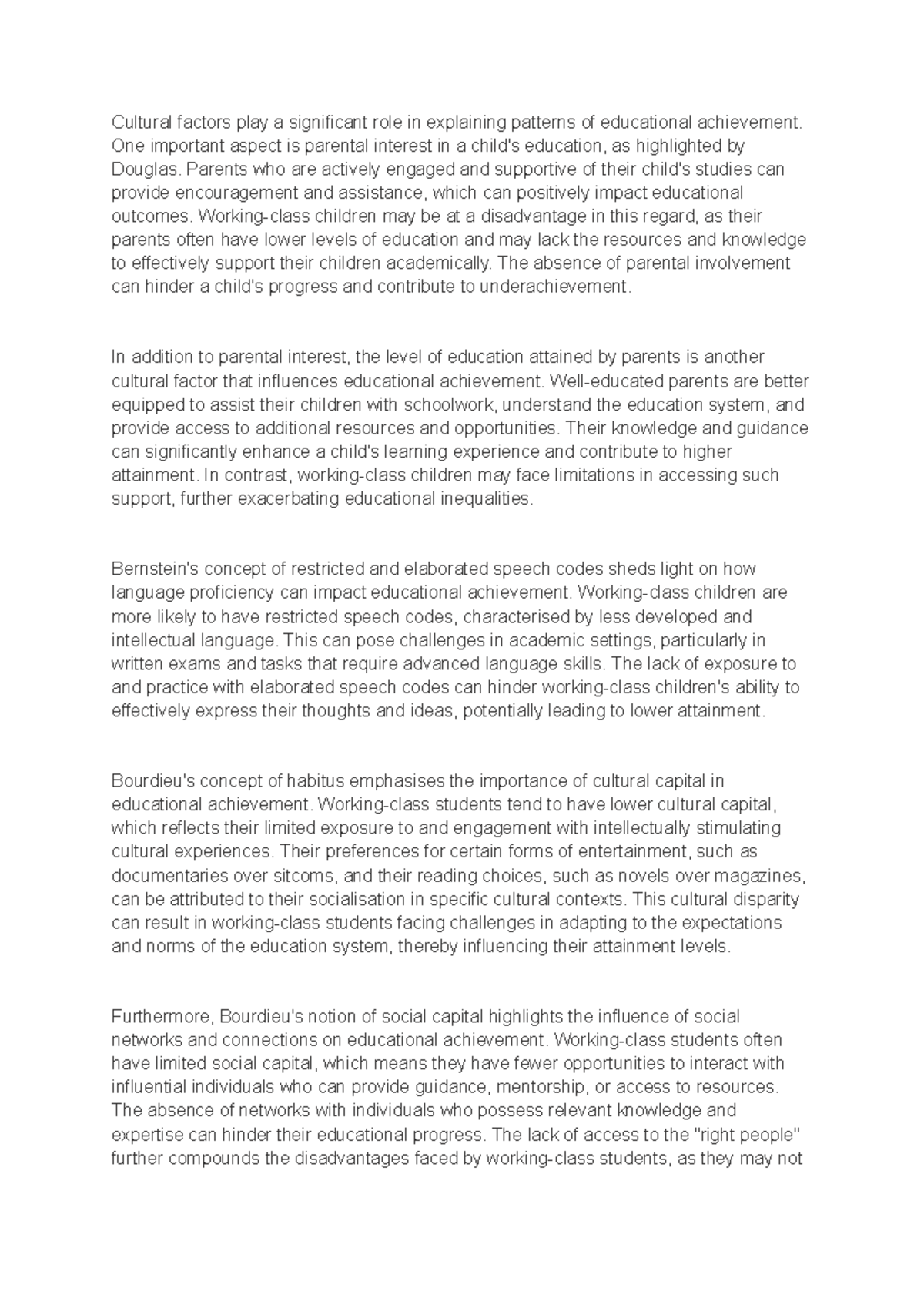 Cultural Factors and Educational Achievement: An In-Depth Analysis ...