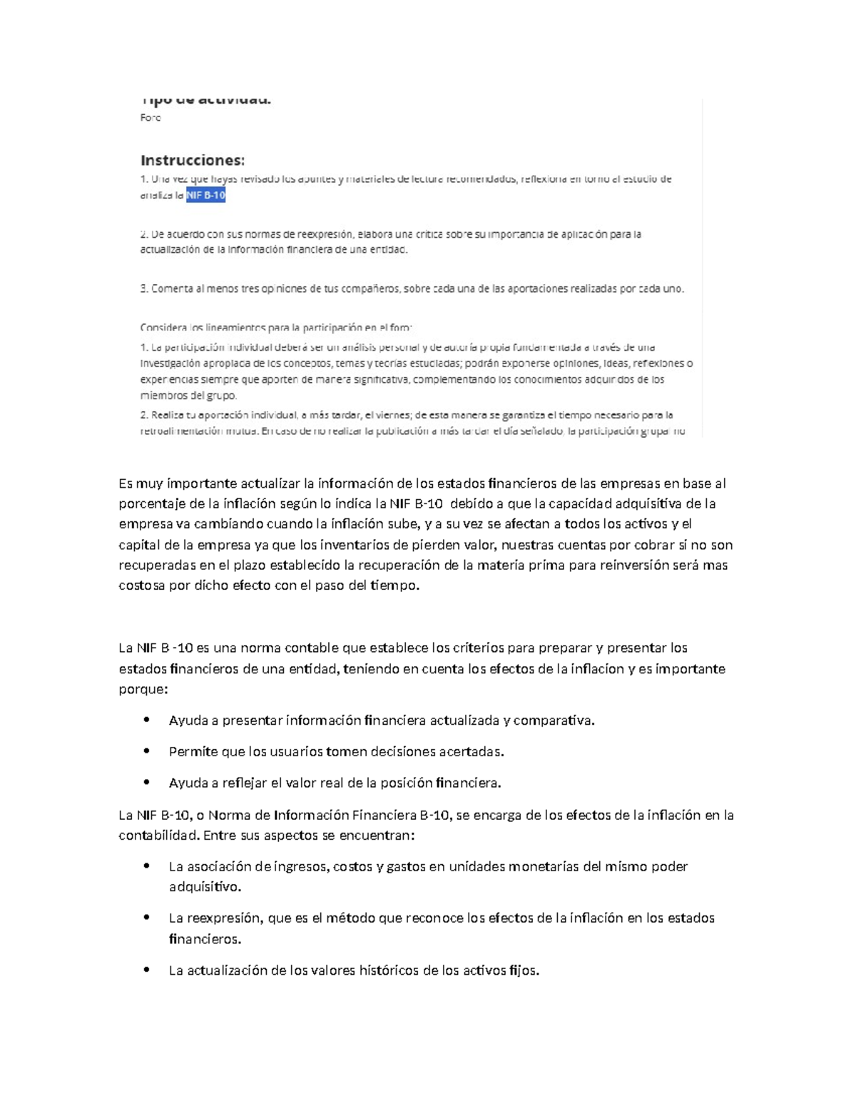 Reexpresión de Estados Financieros según NIF B-10 (DIC 2024) - Studocu