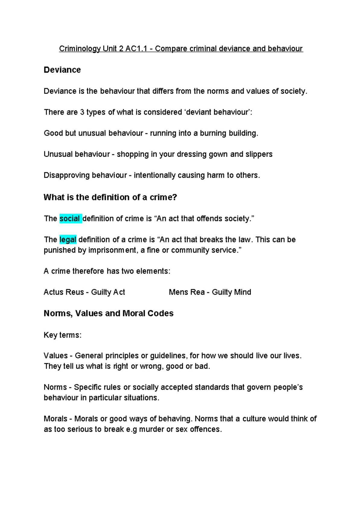 Criminology Unit 3 AC1.2: Forensic Techniques and Crime Investigation ...