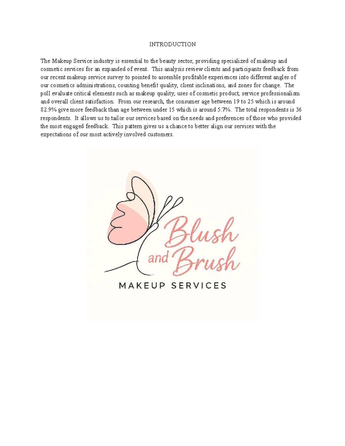 OBM255 - Analysis of Makeup Service Industry Client Feedback - Studocu
