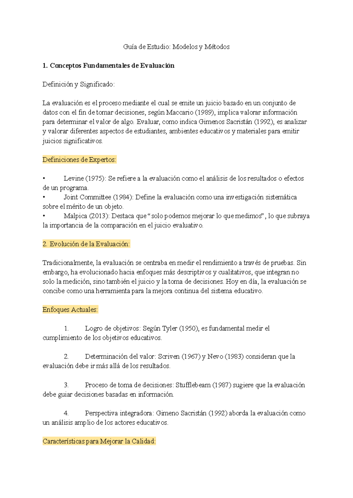 Guía de Estudio Modelos y Métodos - Guía de Estudio: Modelos y Métodos ...