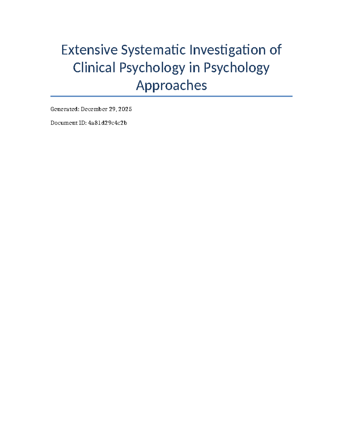 Psychology 15: Comprehensive Study on Clinical Psychology Approaches ...