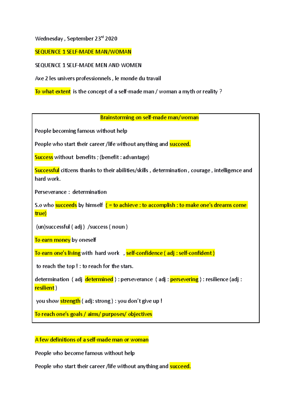 Sequence 1 Selfmademanwomanbeyoncetraceecrite 2CGR1SEPT21ST2020 ...