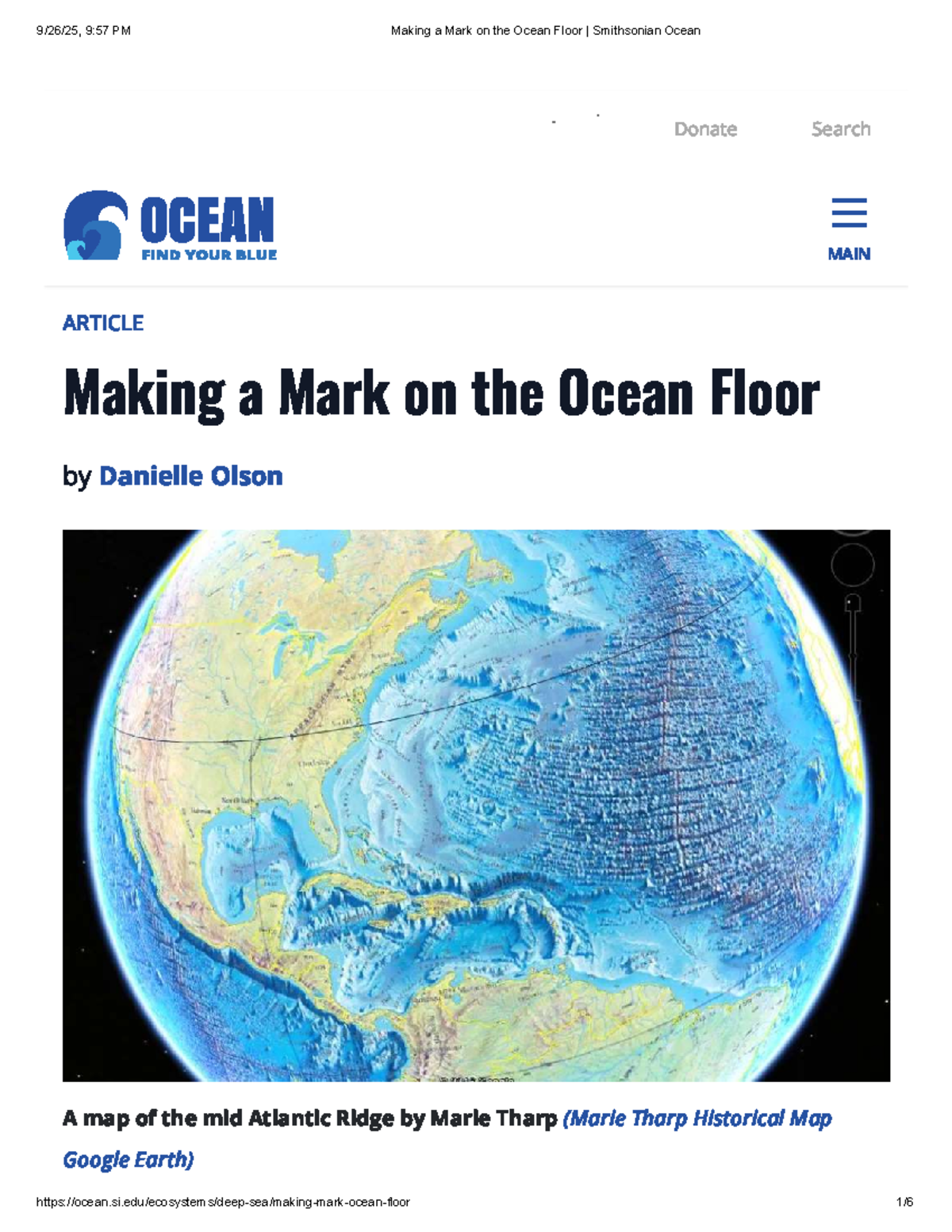 Marie Tharp: Pioneering Ocean Cartographer & the Mid-Atlantic Ridge ...