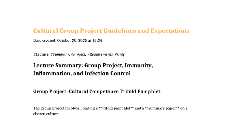 Cultural Group Project Guidelines (Course Code: [Insert Code]) - Studocu