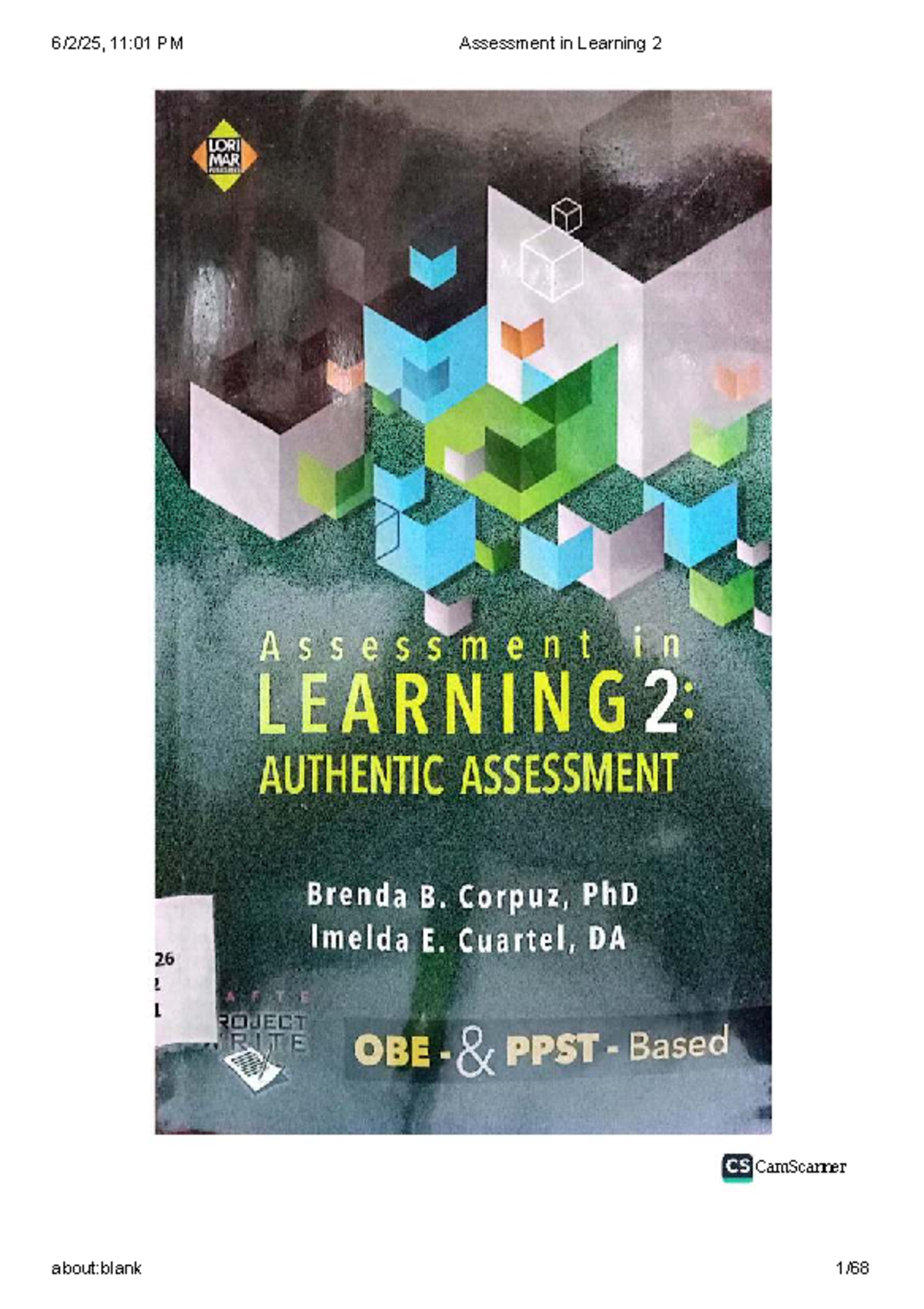 Assessment in Learning 2: Key Concepts and Insights - Studocu