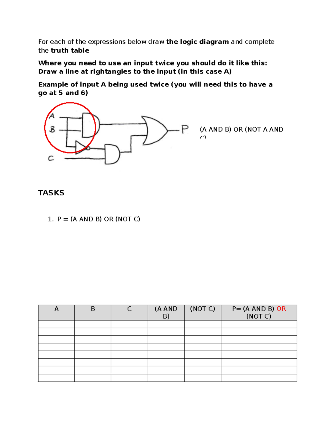 Logic Gates Truth Tables: Diagrams & Truth Table Completion - Studocu