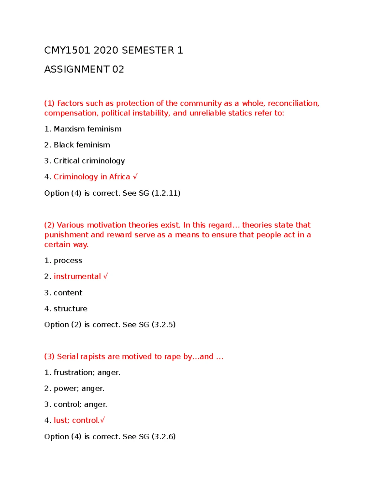 LEV3701 Multiple Choice Questions With Answers (Set 2) - Question 1 Consider the following - Studocu