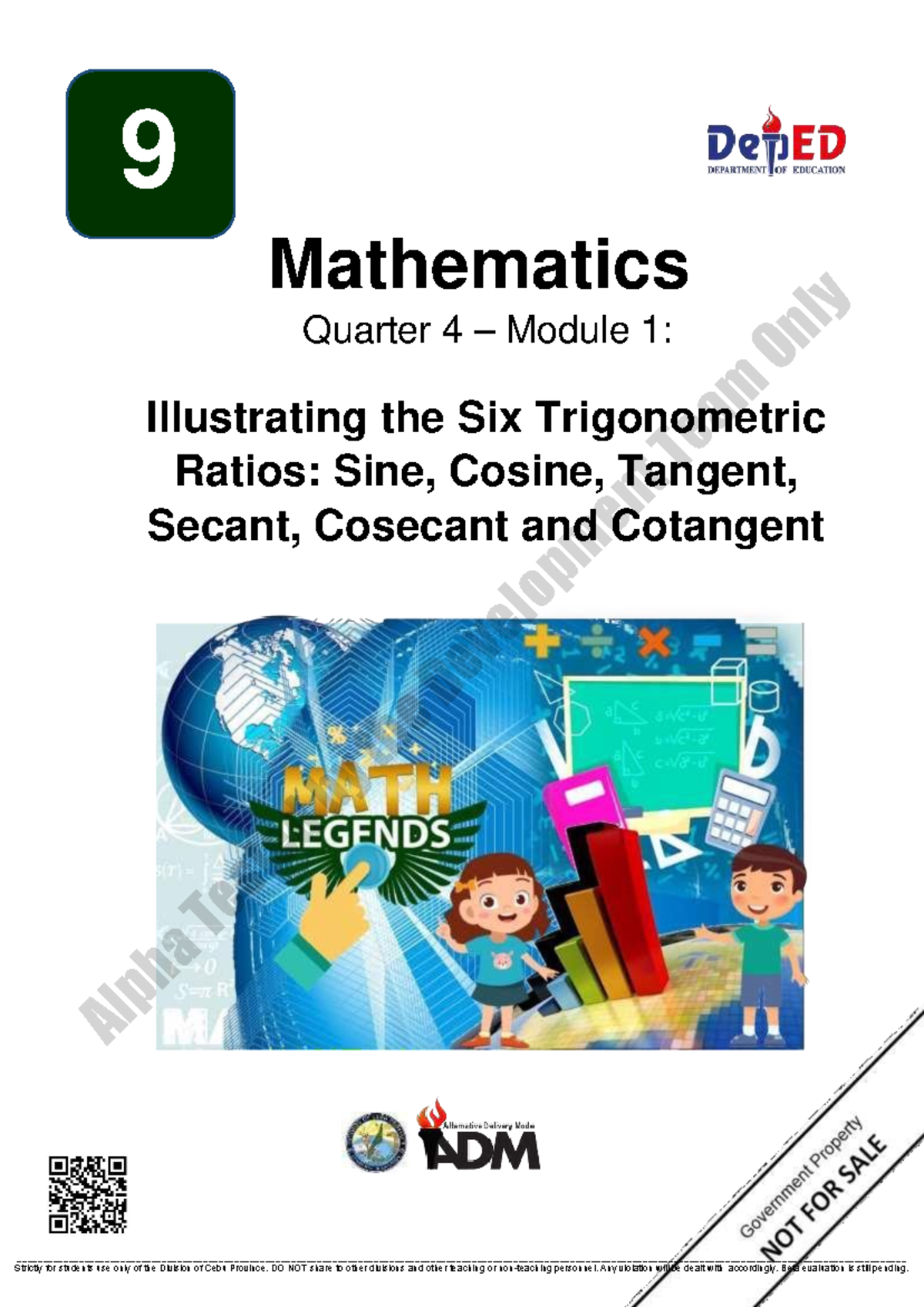 Math9 Q4 Wk1 Module 1 - Iv7gvtvcttv - Dividing Fractions and Mixed numbers Mathematics Quarter 4 ...
