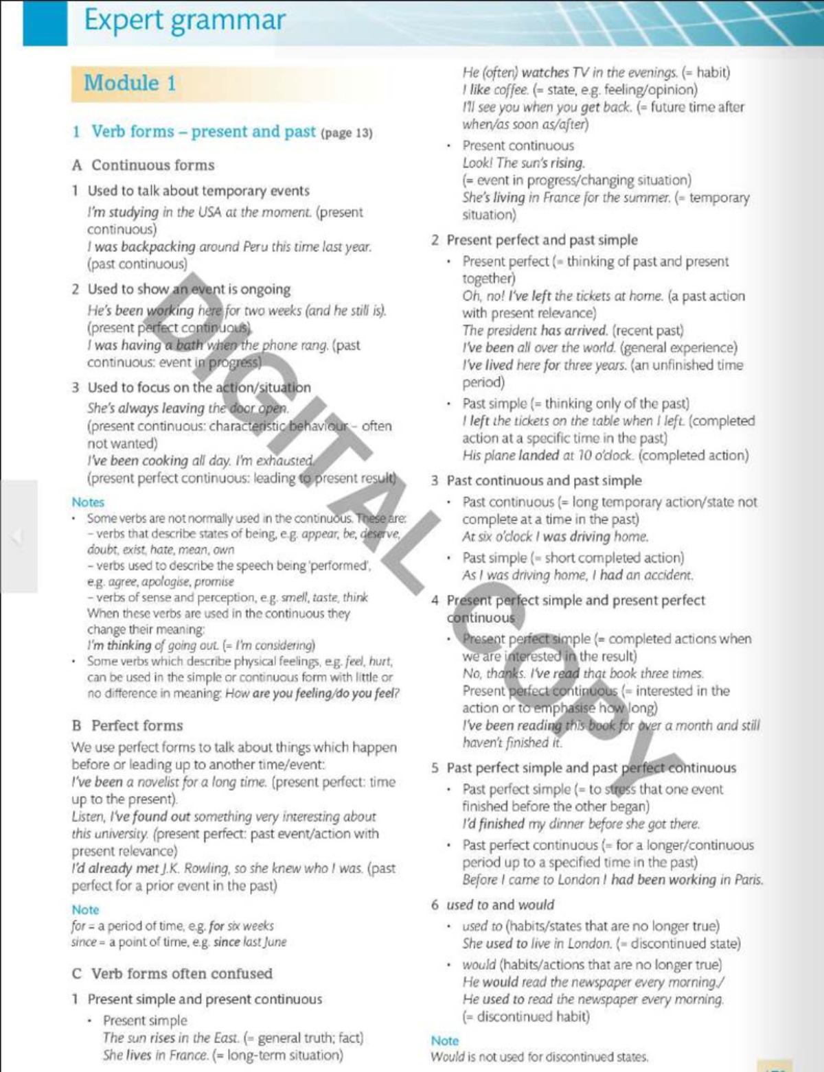 Grammar Modules 1-5: Expert Review of Verb Forms and Structures - Studocu
