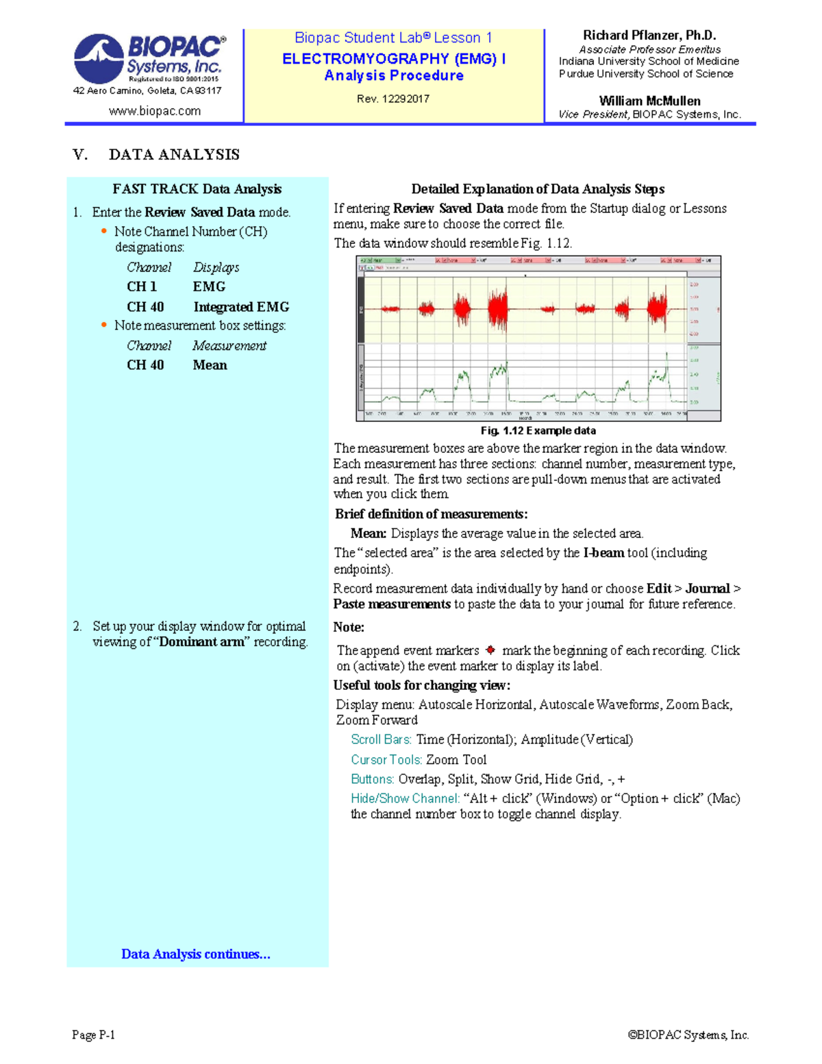 L01 - Lab 4 Data Analysis: Understanding Electromyography (EMG) I - Studocu